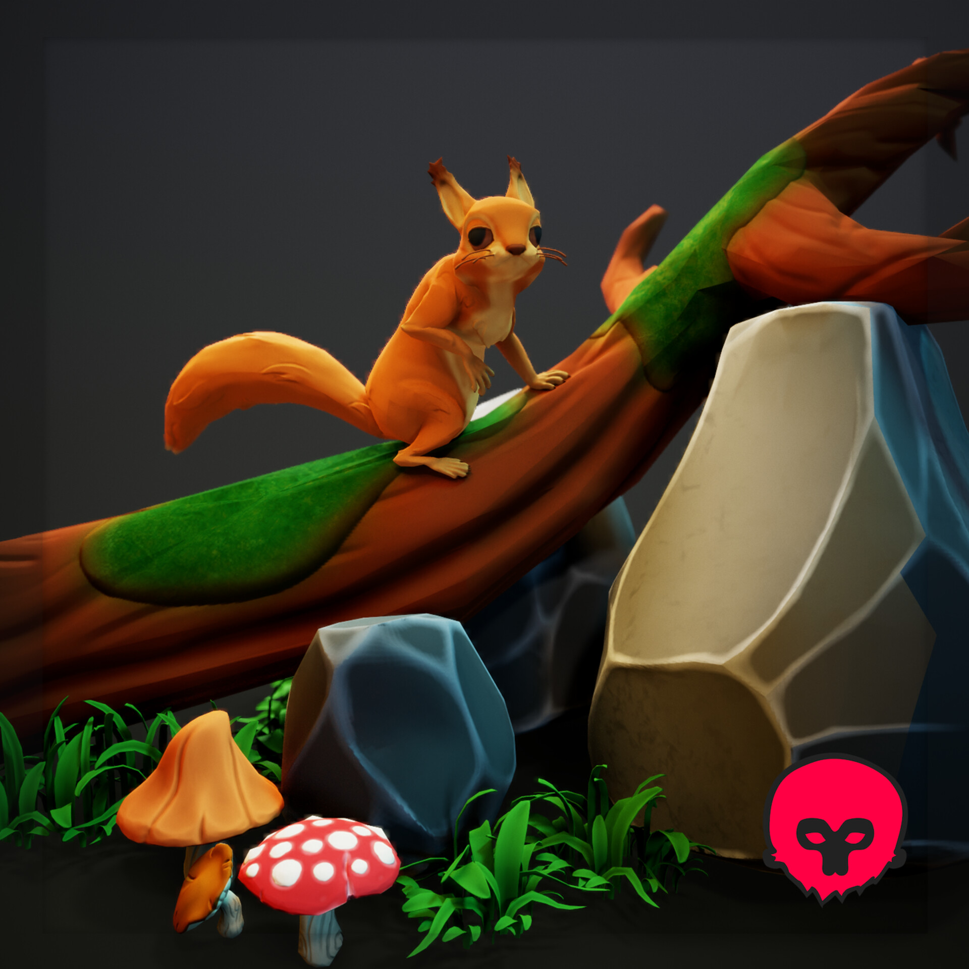 ArtStation - Stylized 3D Animal Character - "Squirrel"
