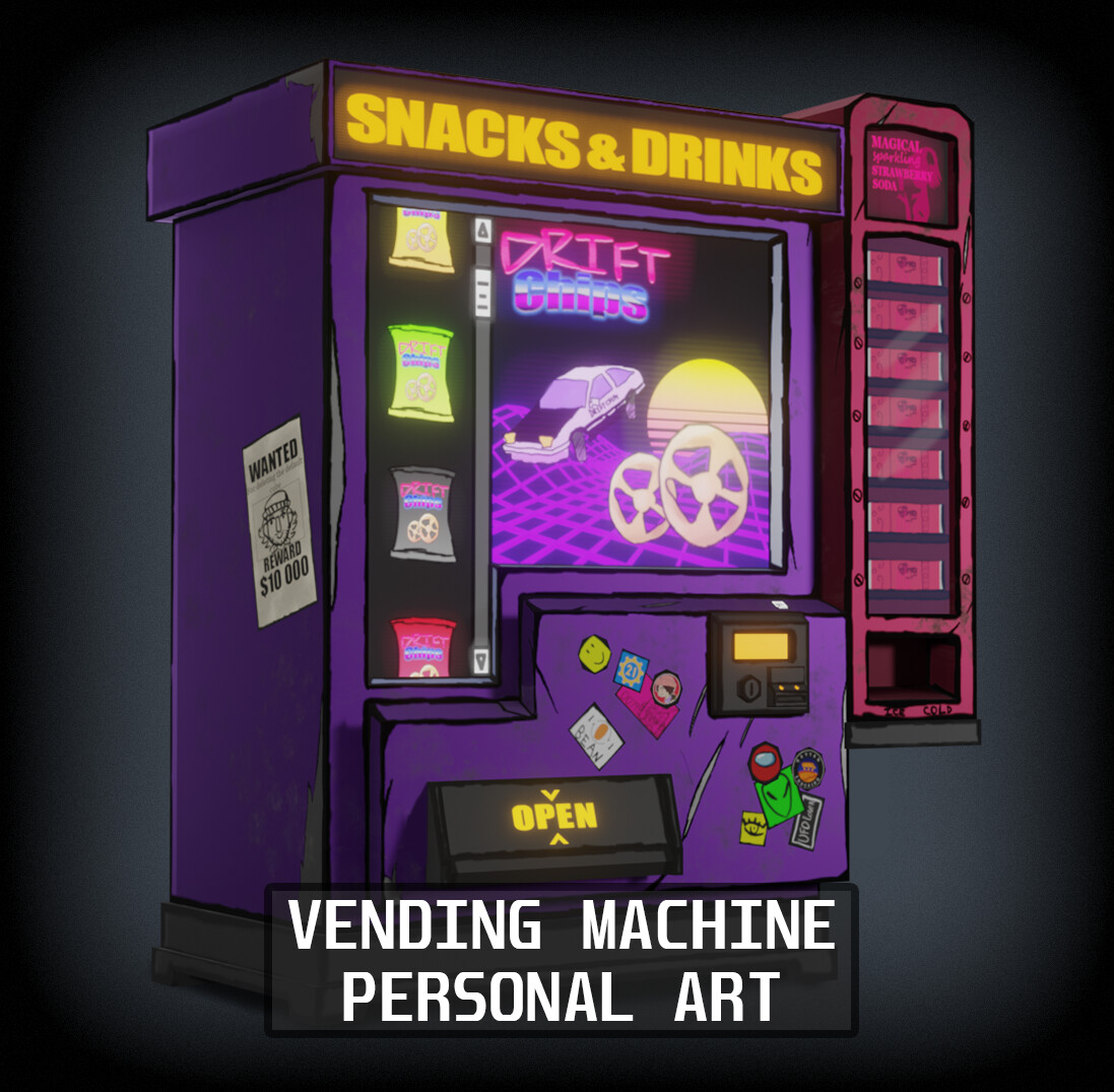 ArtStation - Stylized Cyberpunk Vending Machine
