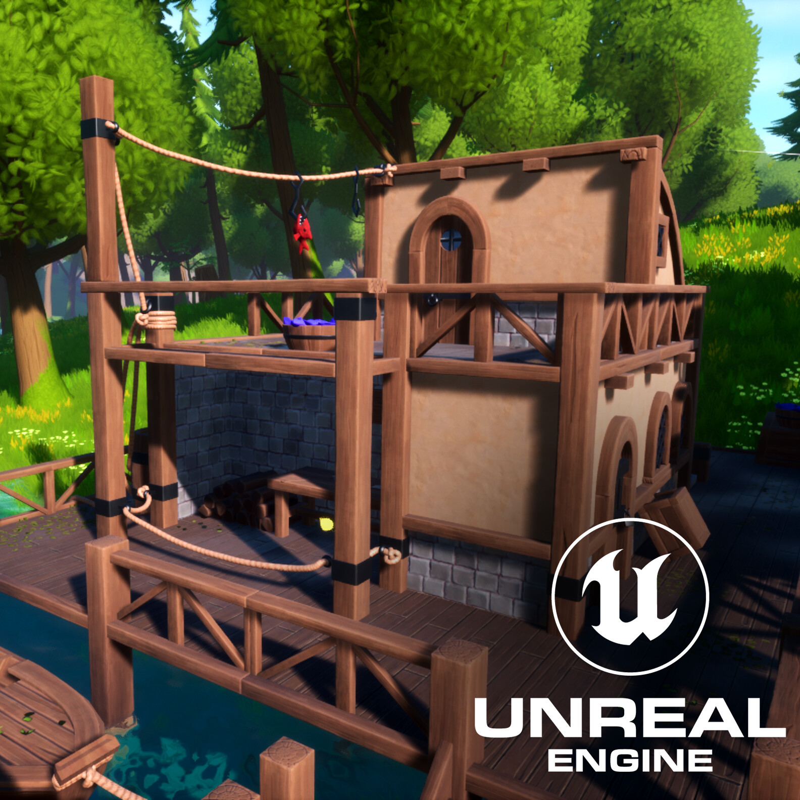 ArtStation - Stylized Harbour House