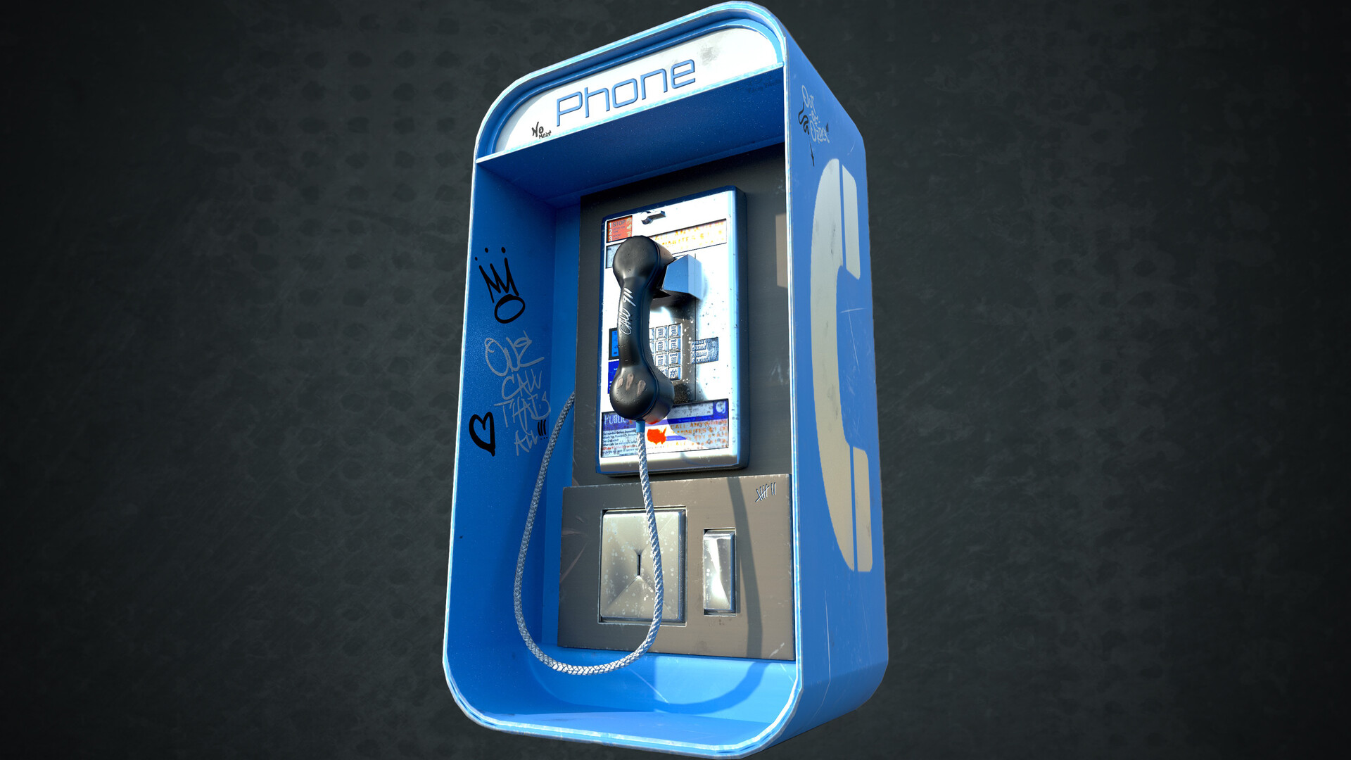 ArtStation - Retro Phone Booth (Prop)