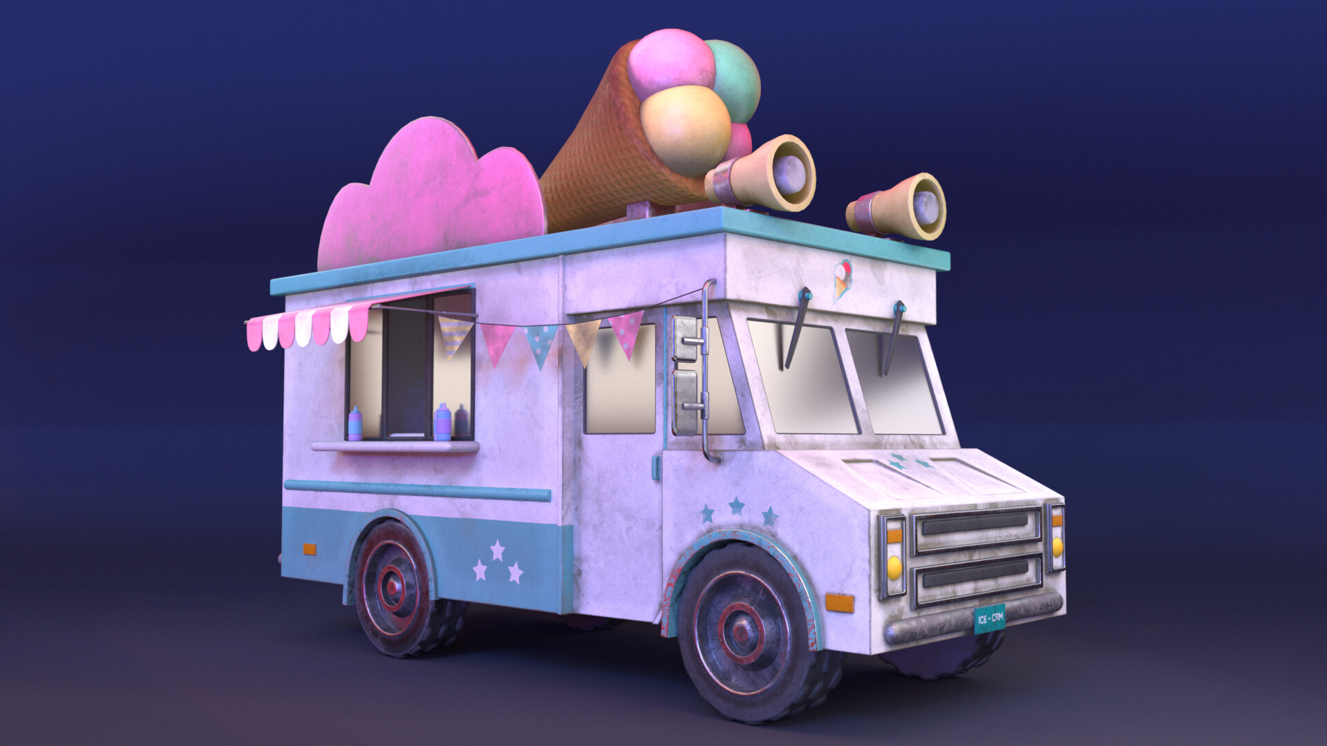 ArtStation - Camión de Helados