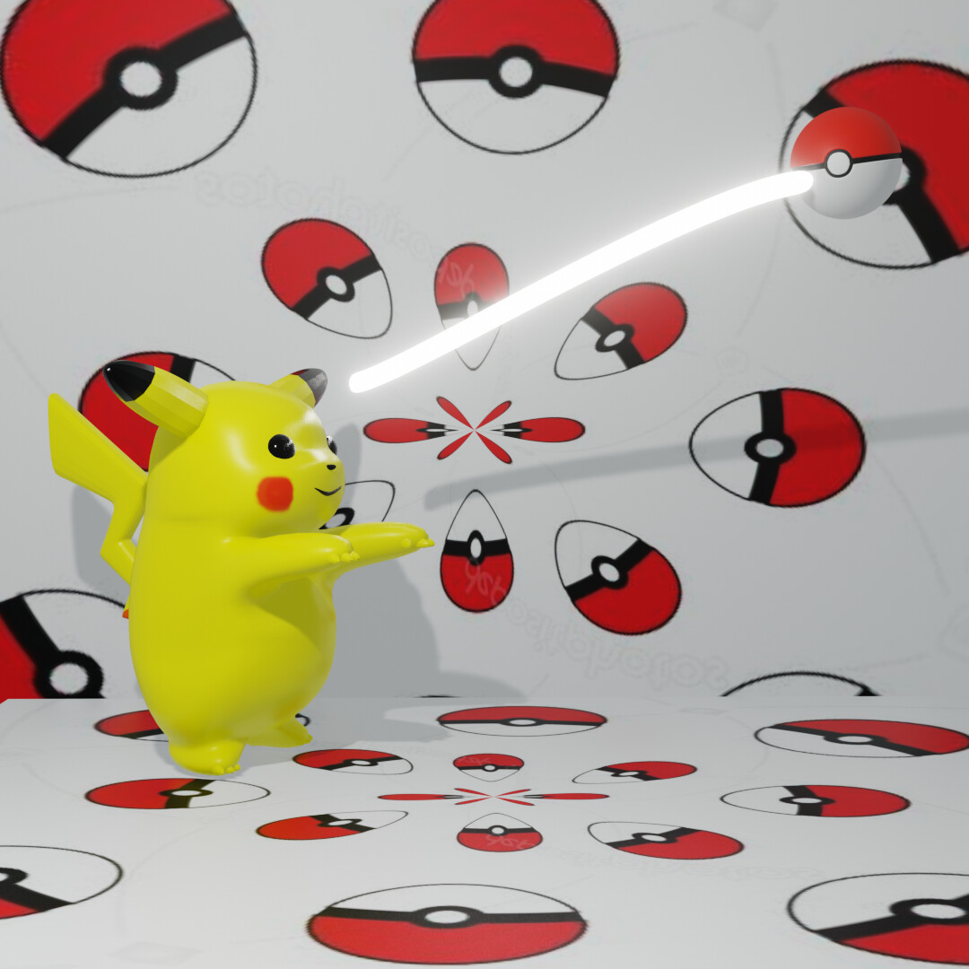 ArtStation - Pikachu straight outta poke-ball