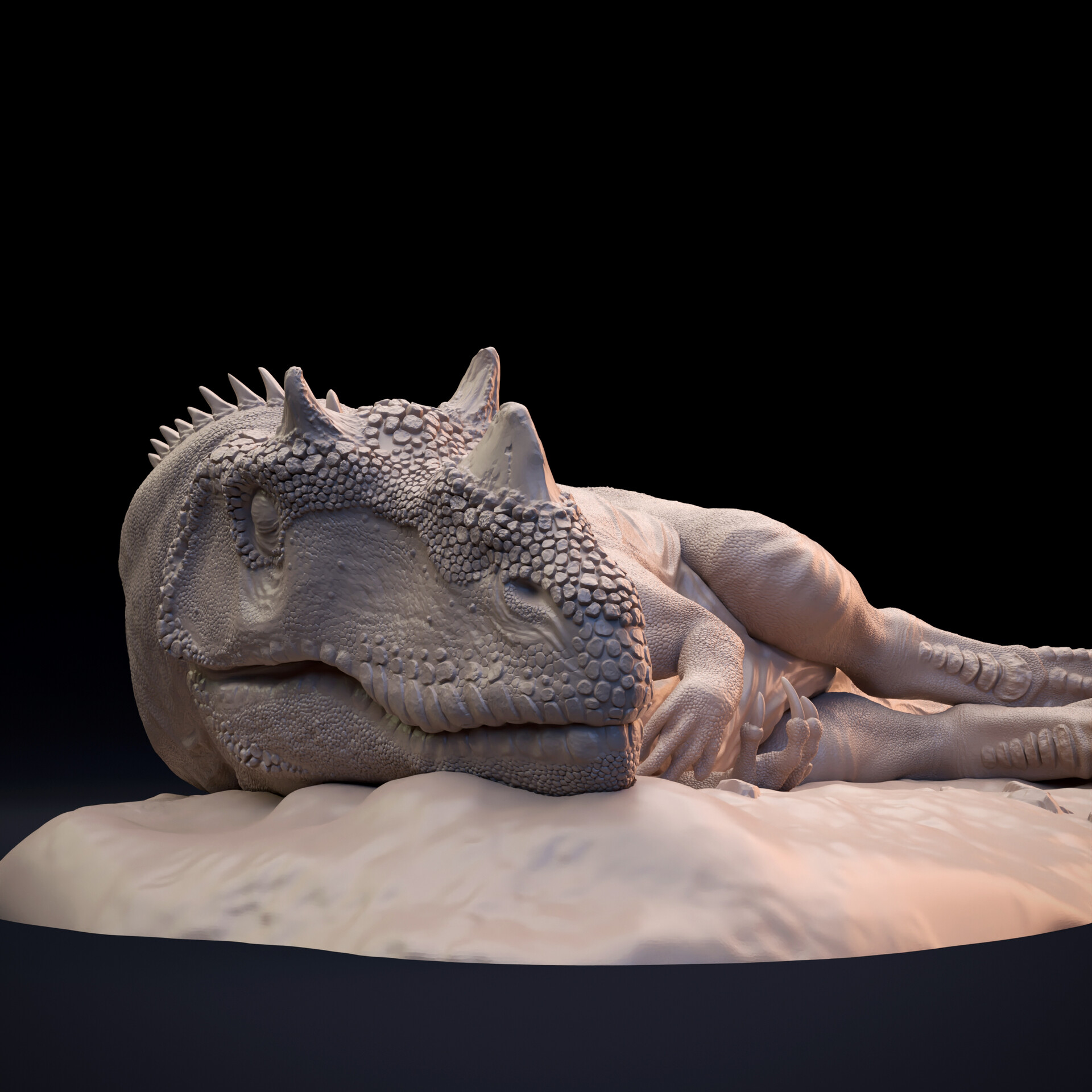 ArtStation - Ceratosaurus sleeping for 3D printing