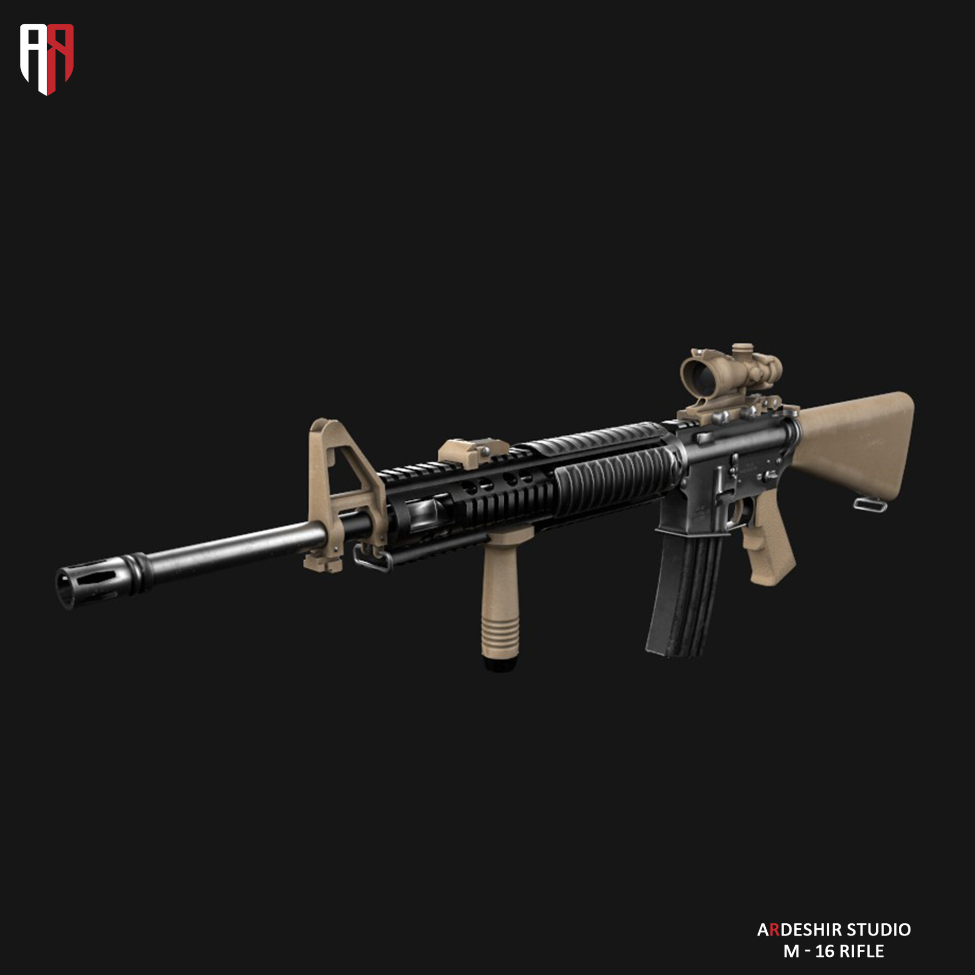 ArtStation - M - 16 Rifle (Game Ready)