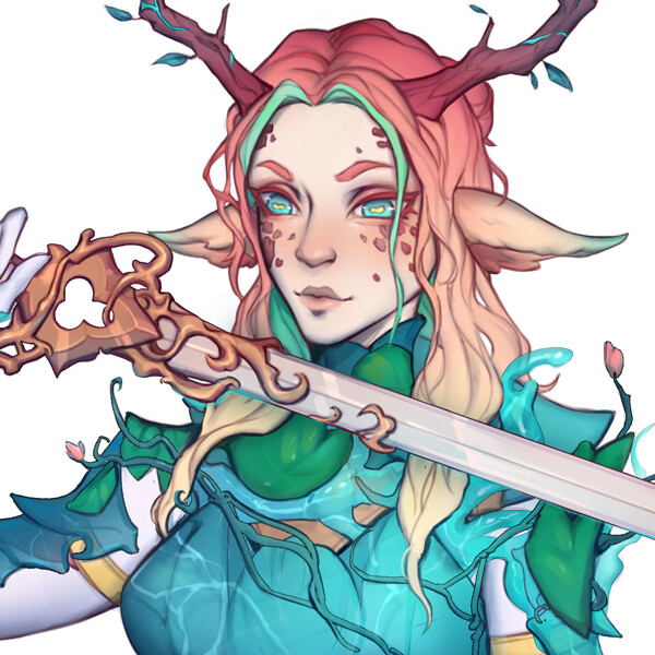 ArtStation - Elencia Sylph │ Character design commission