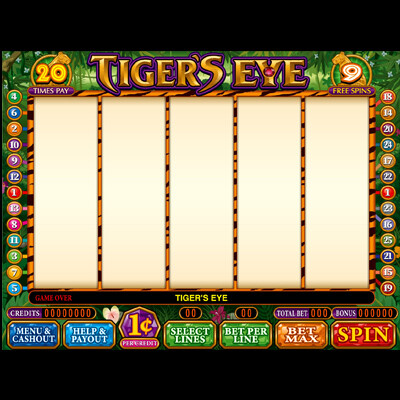 ArtStation - Tiger's Eye - Slot Game Play Screen