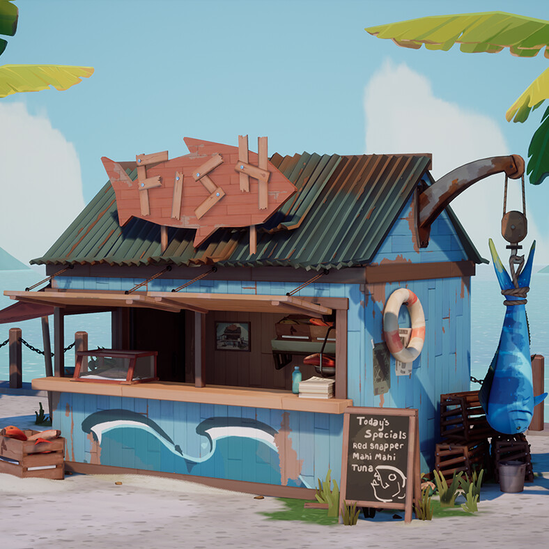 ArtStation - Fish Stall