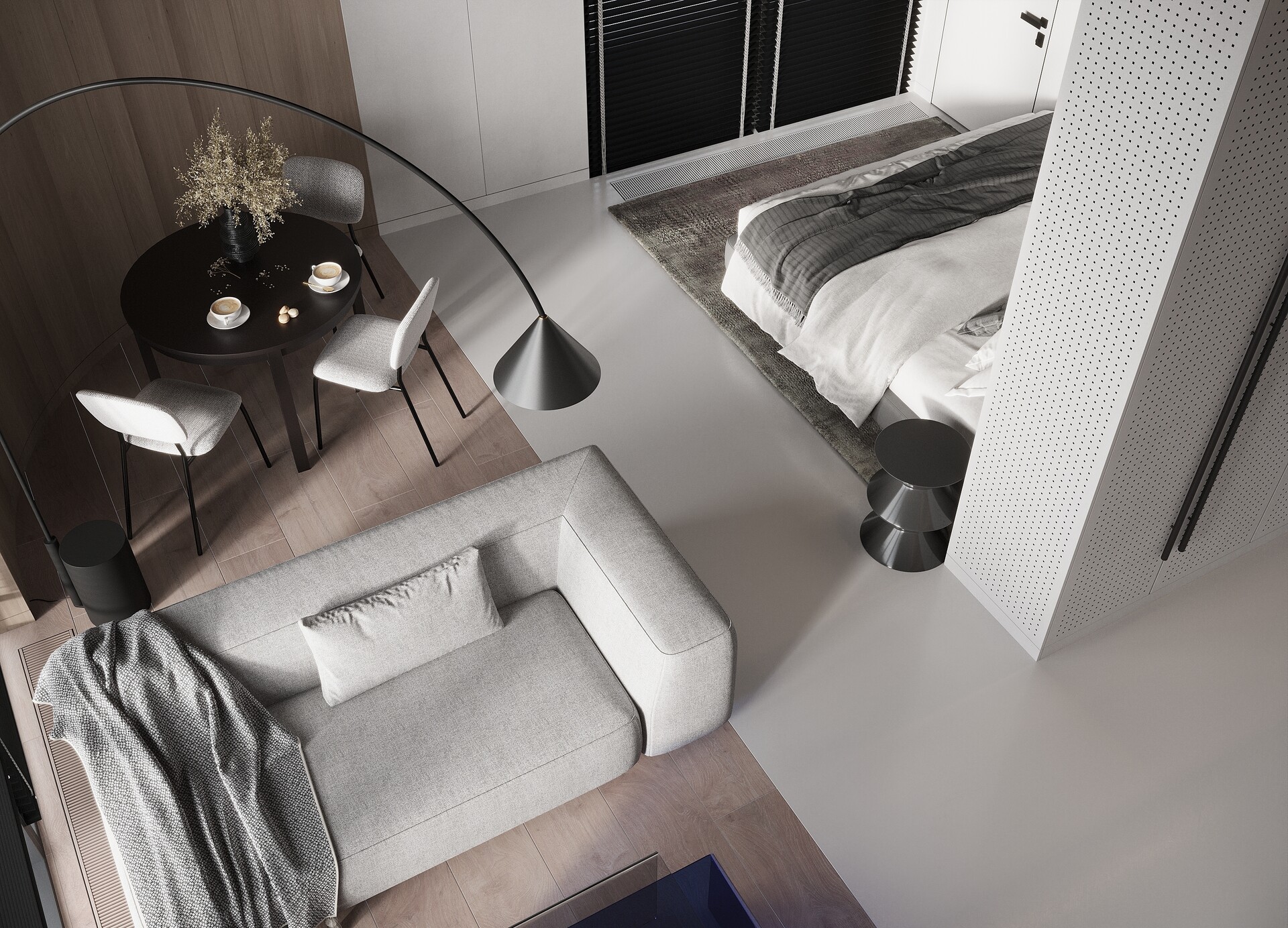 ArtStation - Minimal aesthetic studio apartment