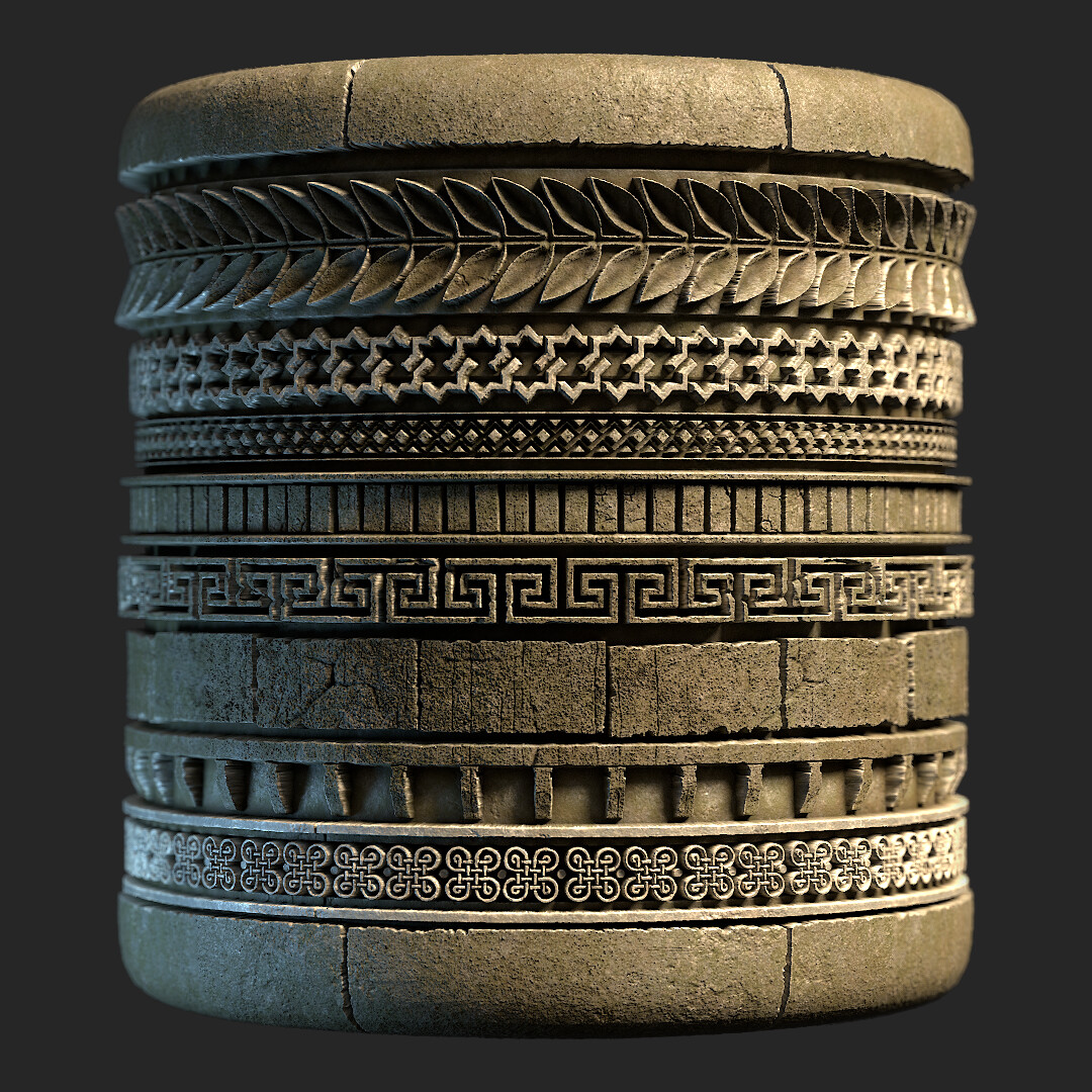 ArtStation - Old Stone Trim Sheet