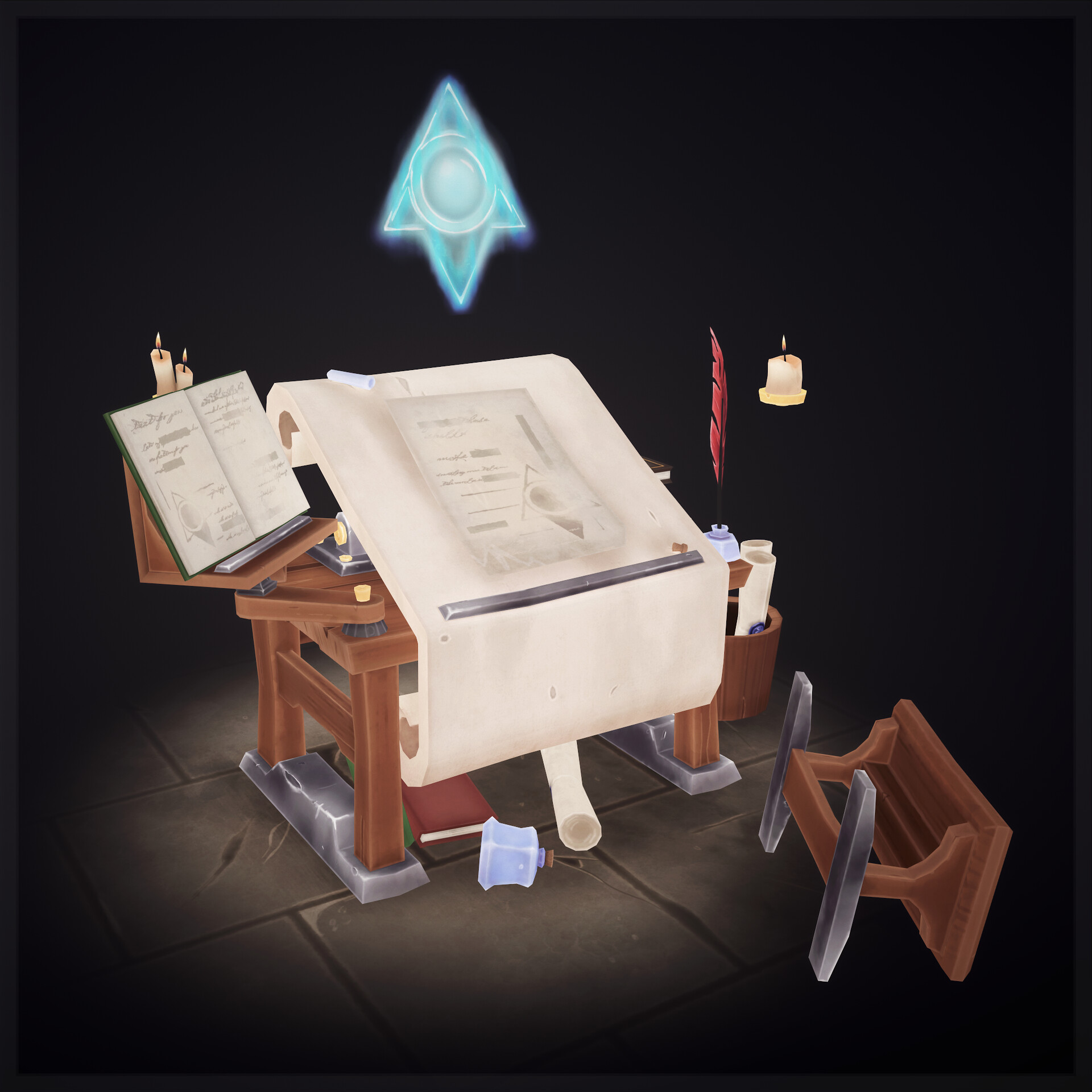 ArtStation - Spellbound Desk - Prop Diorama