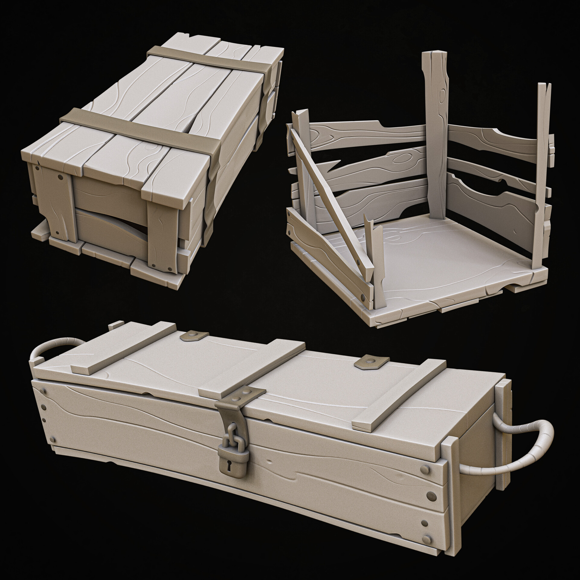 ArtStation - Wooden boxes