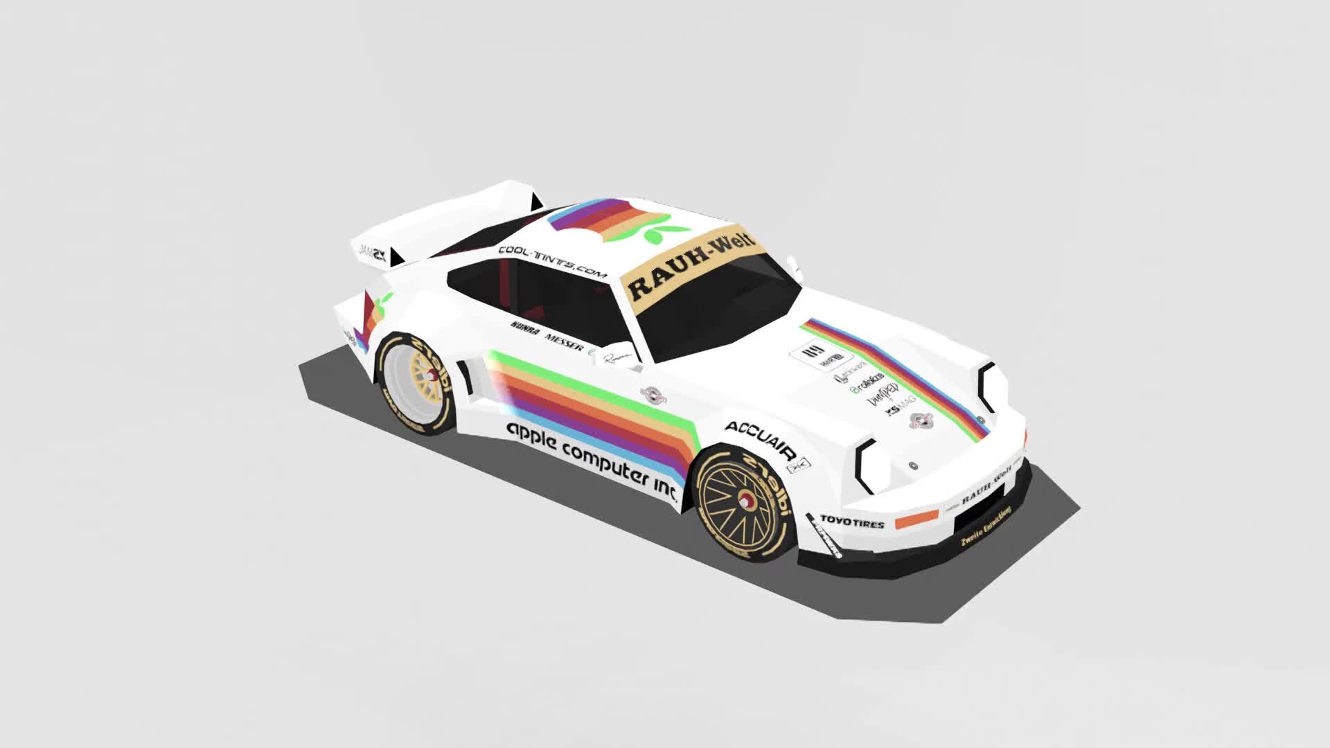 ArtStation - Porsche 930 RWB with Apple computer livery