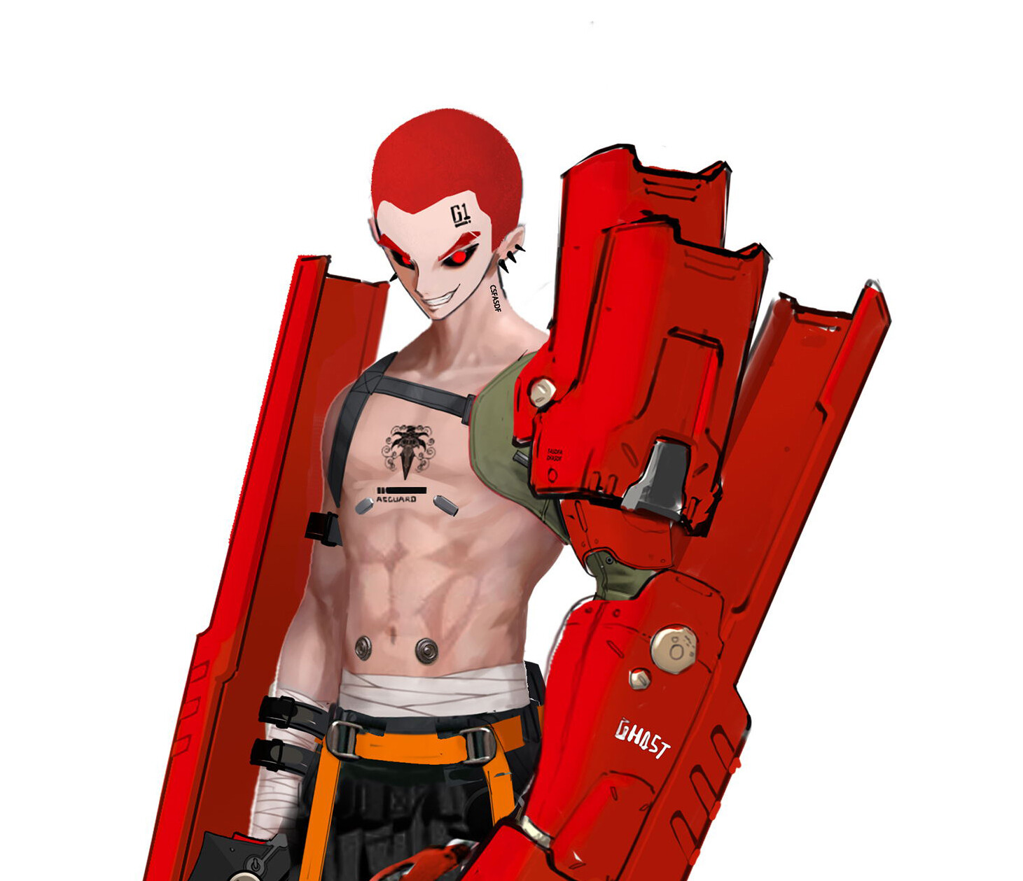 ArtStation - Tactical Ghost Swordsman sketch