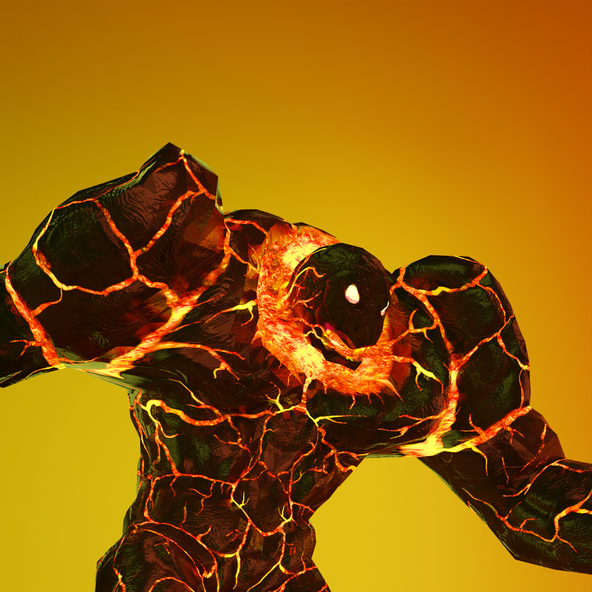 ArtStation - Golem Fire Elemental