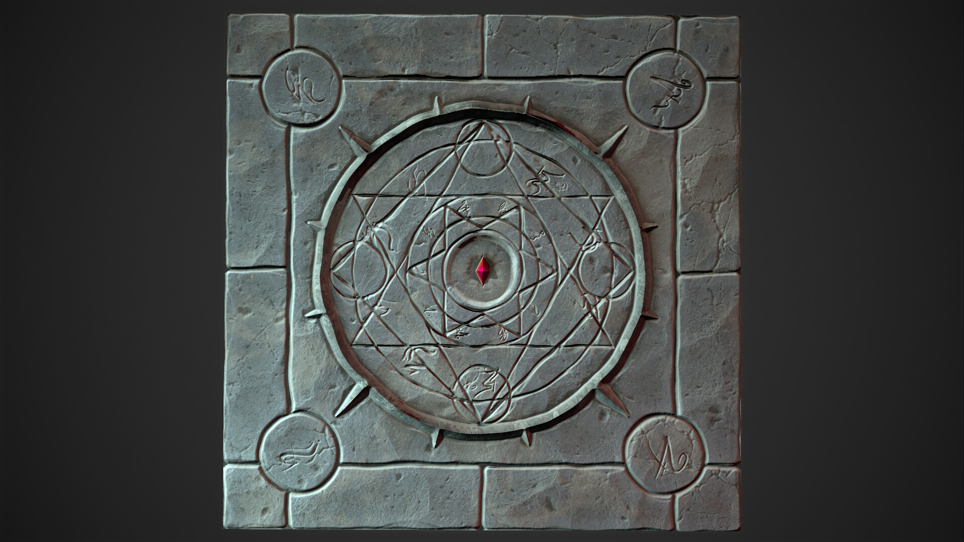 ArtStation - Stylized Ornate Stone Tile Texture