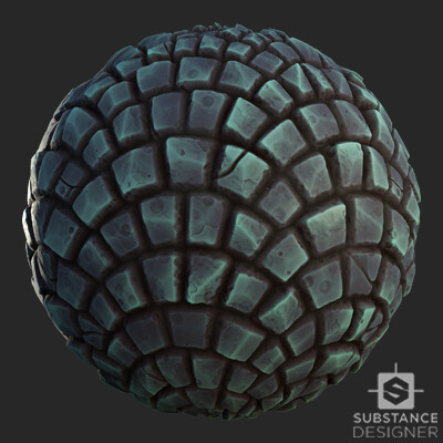 ArtStation - Stylized Cobblestone - Substance Designer