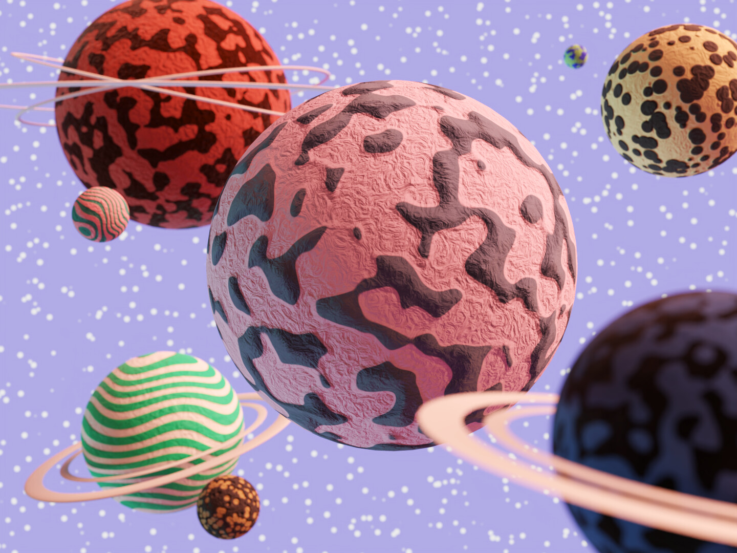 ArtStation - Cartoon Planets