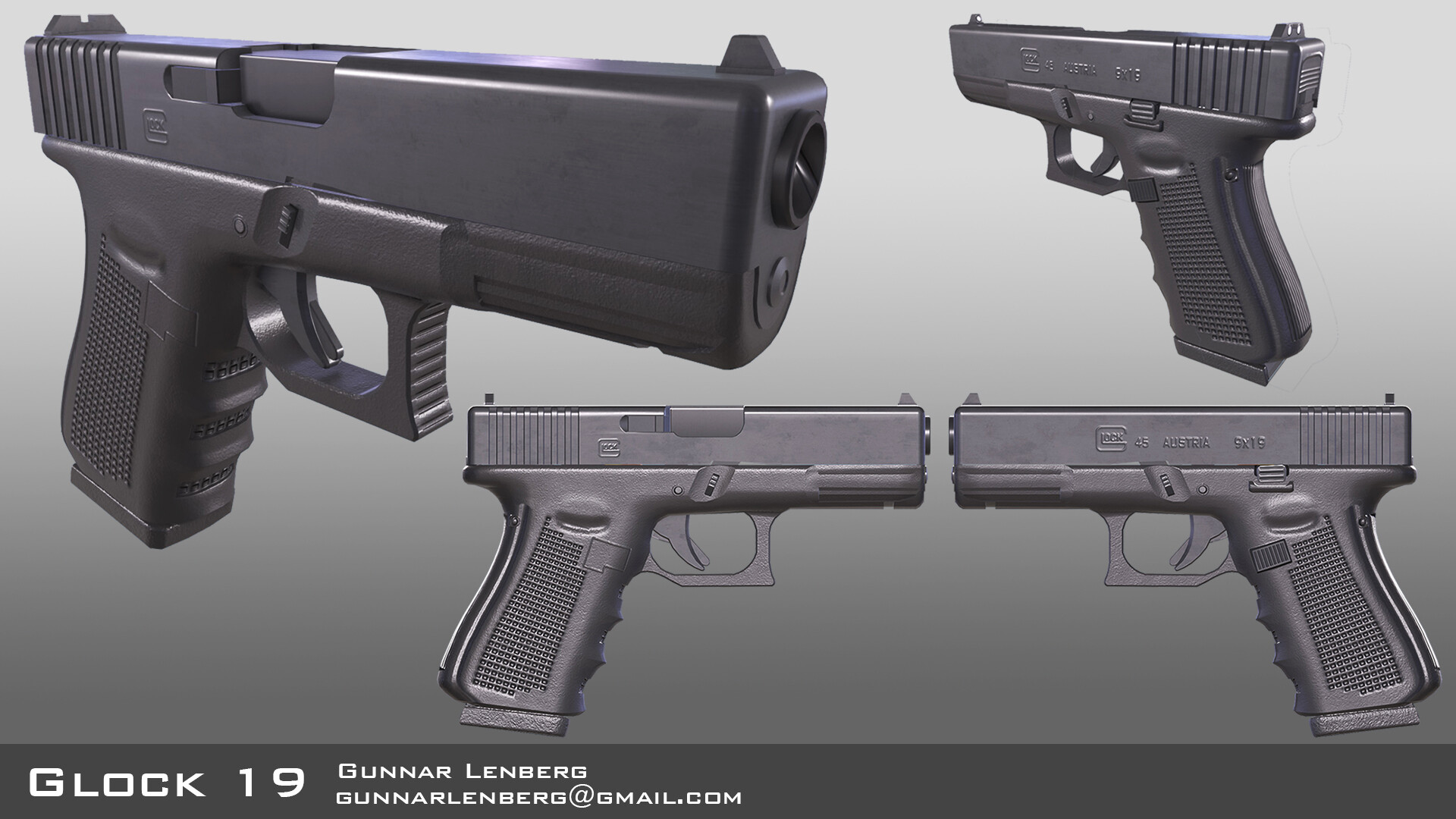 ArtStation - Glock-19 3d Prop