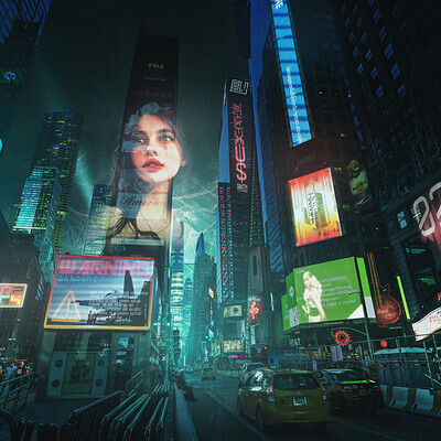 ArtStation - Cyberpunk city night