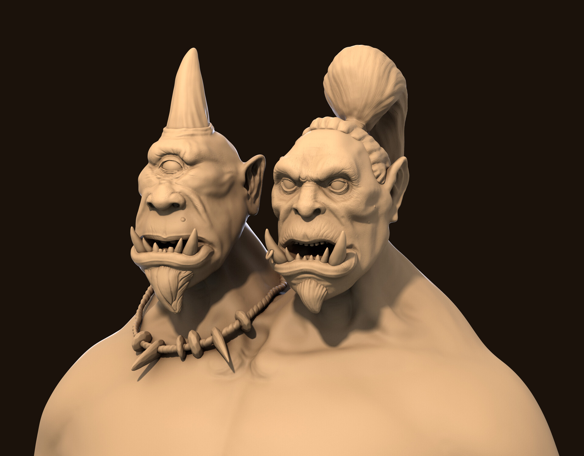 ArtStation - Ogre - clay render