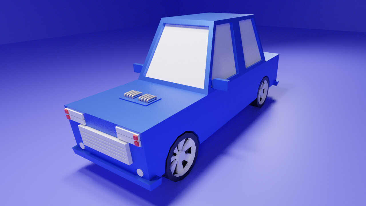 ArtStation - low poly car