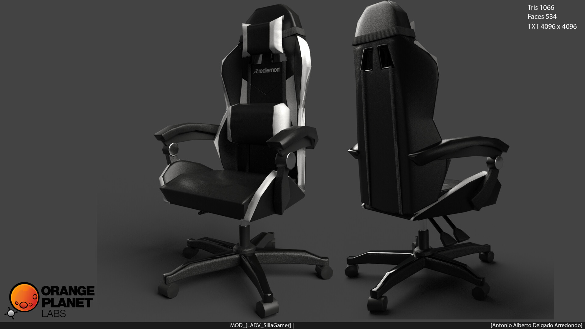 ArtStation - Gaming chair Low Poly