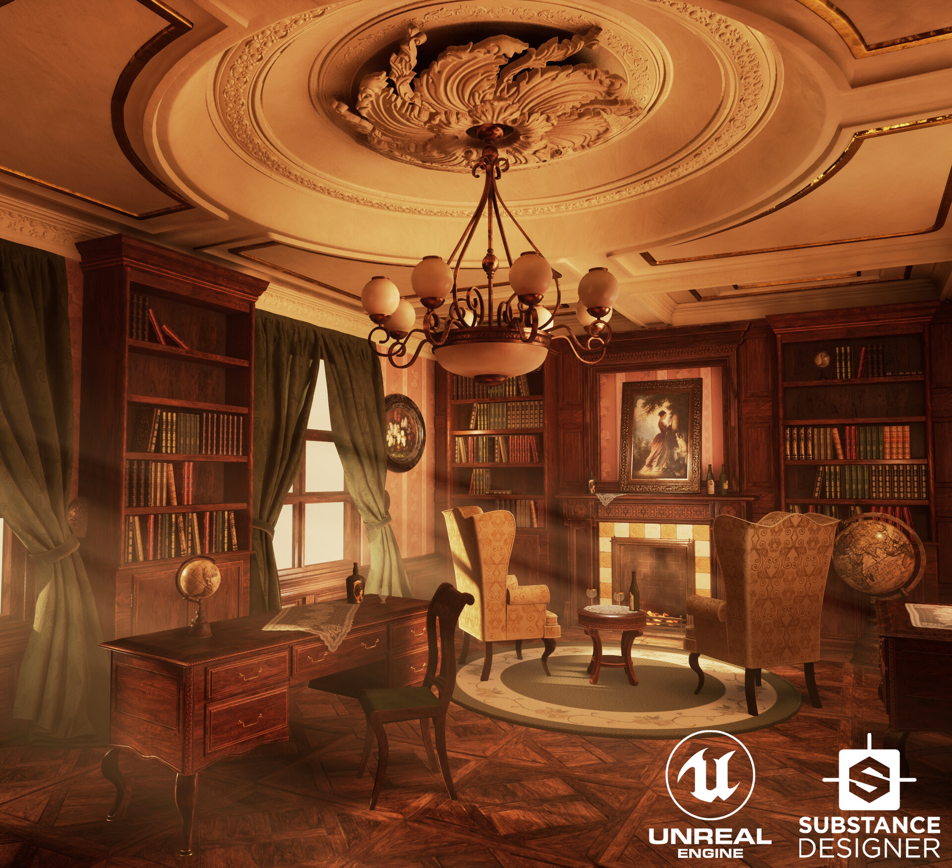 ArtStation - Victorian Study Room Daylight - Unreal Engine 5 ...