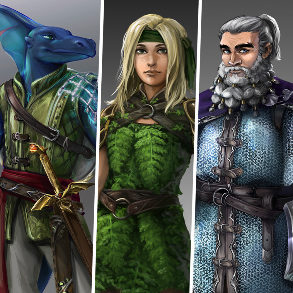 ArtStation - Painted Characters Lineup