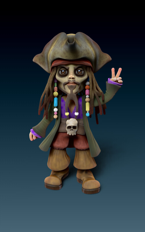 ArtStation - Captain Jack Cartoon