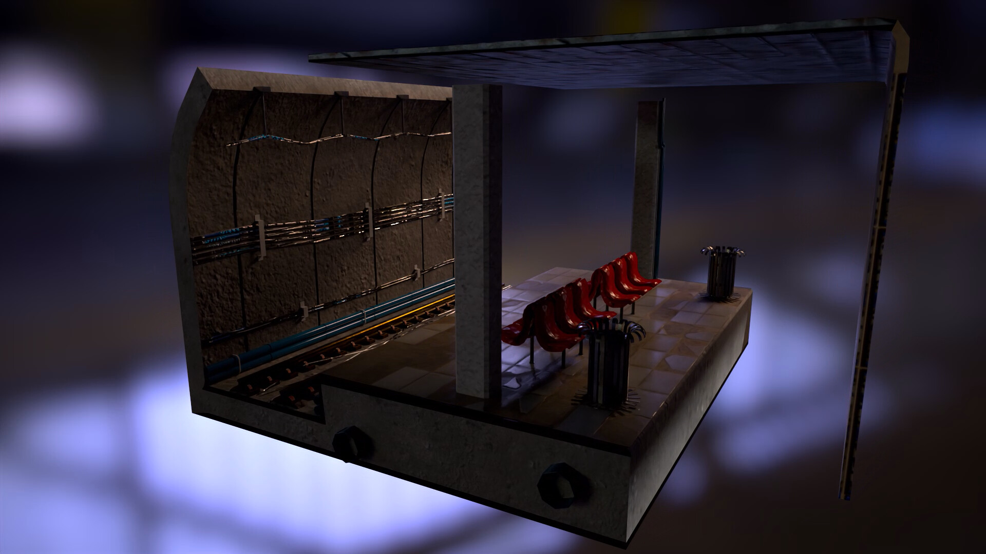ArtStation - Subway Station - Game-ready asset