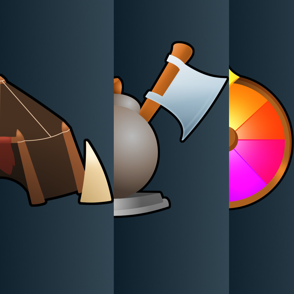 ArtStation - UI elements for Orc Raid Run of Rage