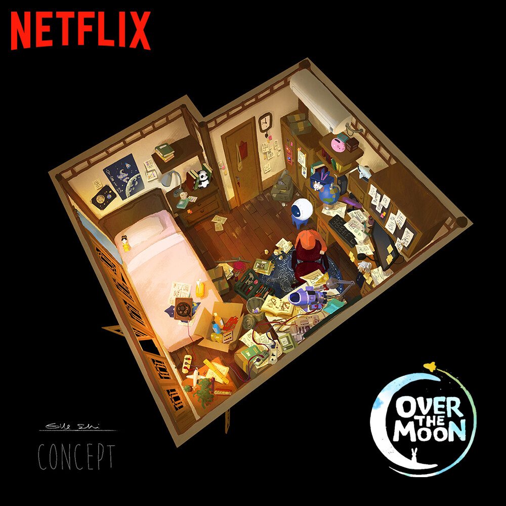 ArtStation - 【Over the moon】concept art