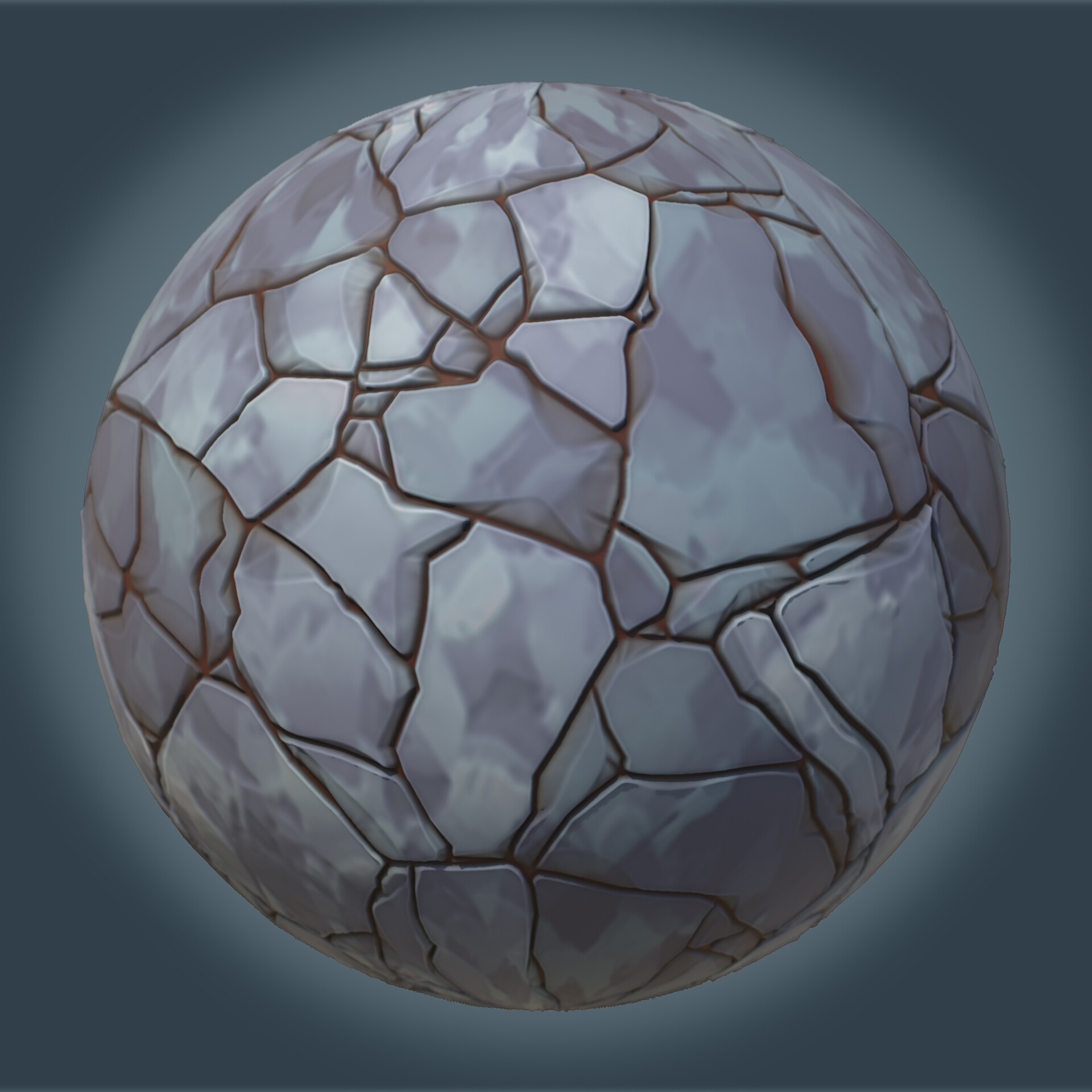 ArtStation - PBR Stylized Cracked Stone Texture