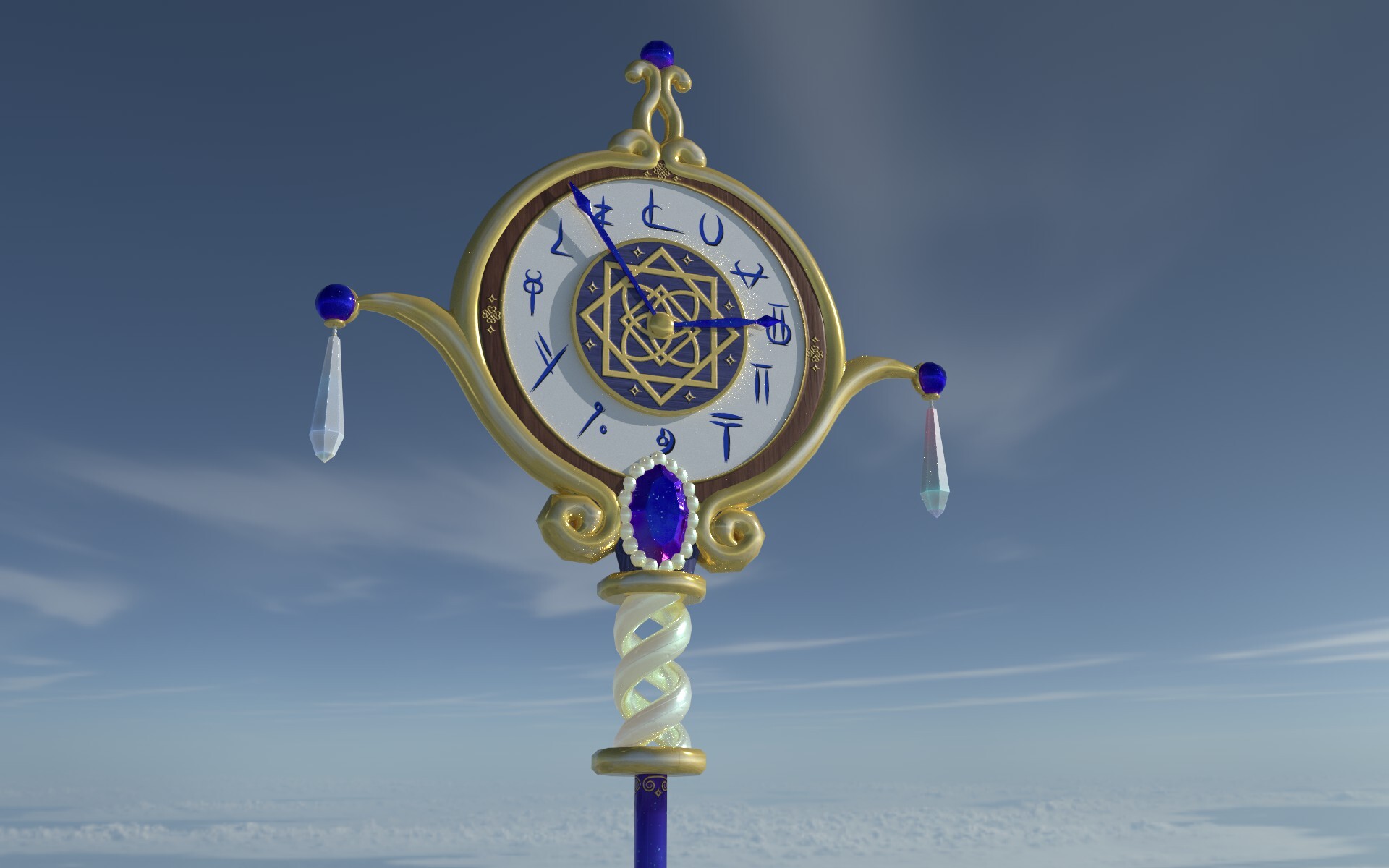 ArtStation - Wizard Staff of Time | Weapon Design