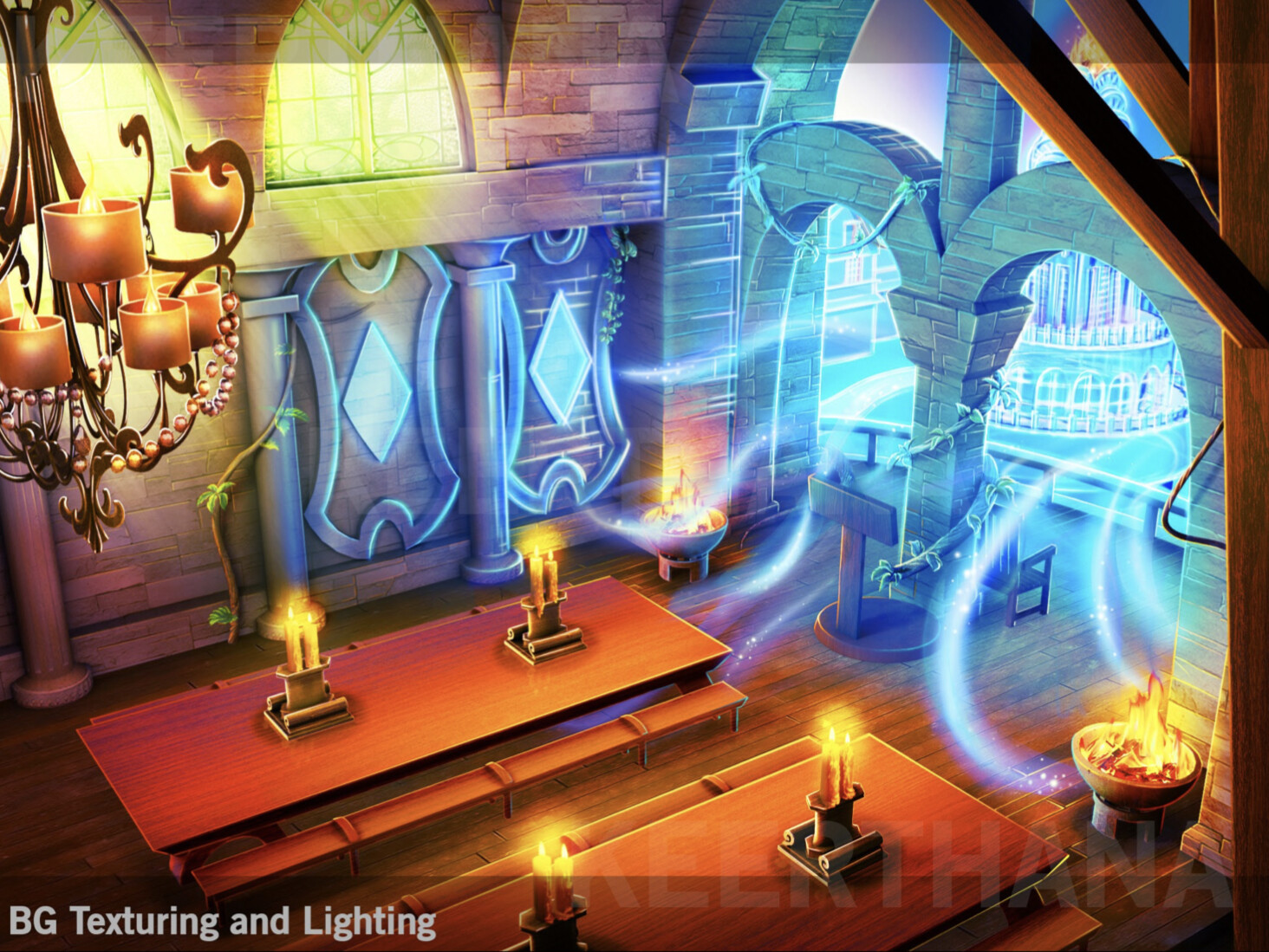 ArtStation - Texture & Lighting with Hidden objects on 3D Set