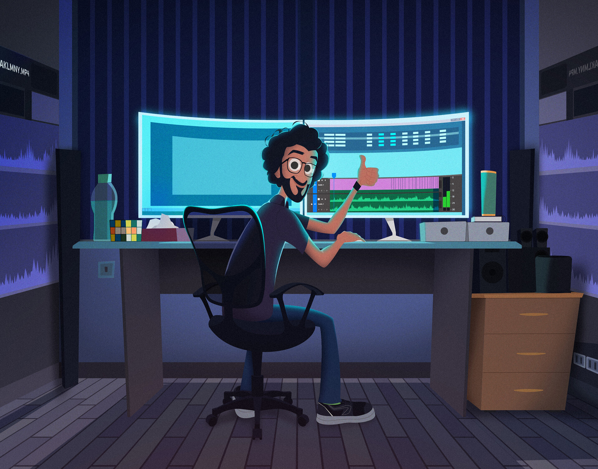 ArtStation - video editor character design