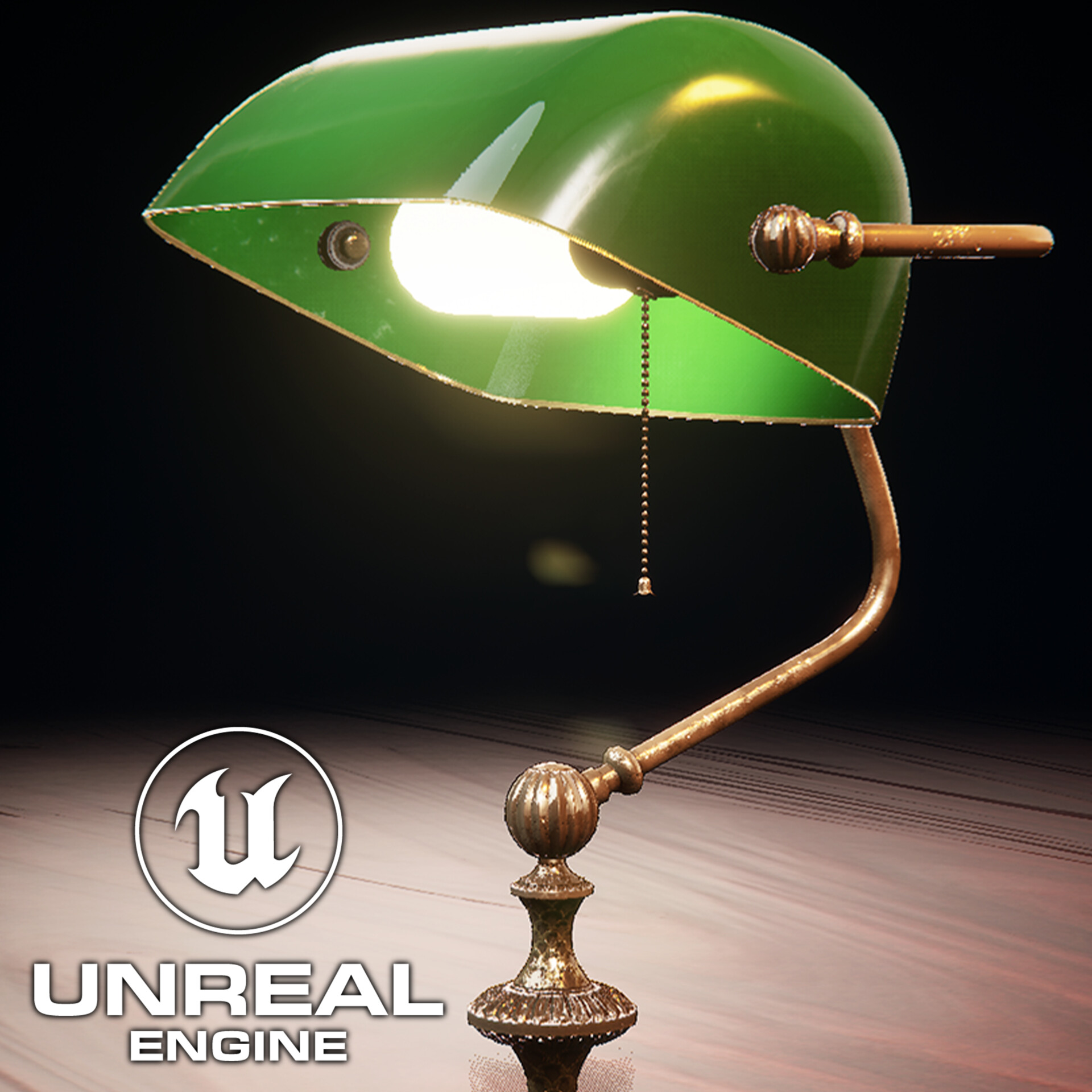 ArtStation - UE5 Studies Part Two: Bankers Lamp