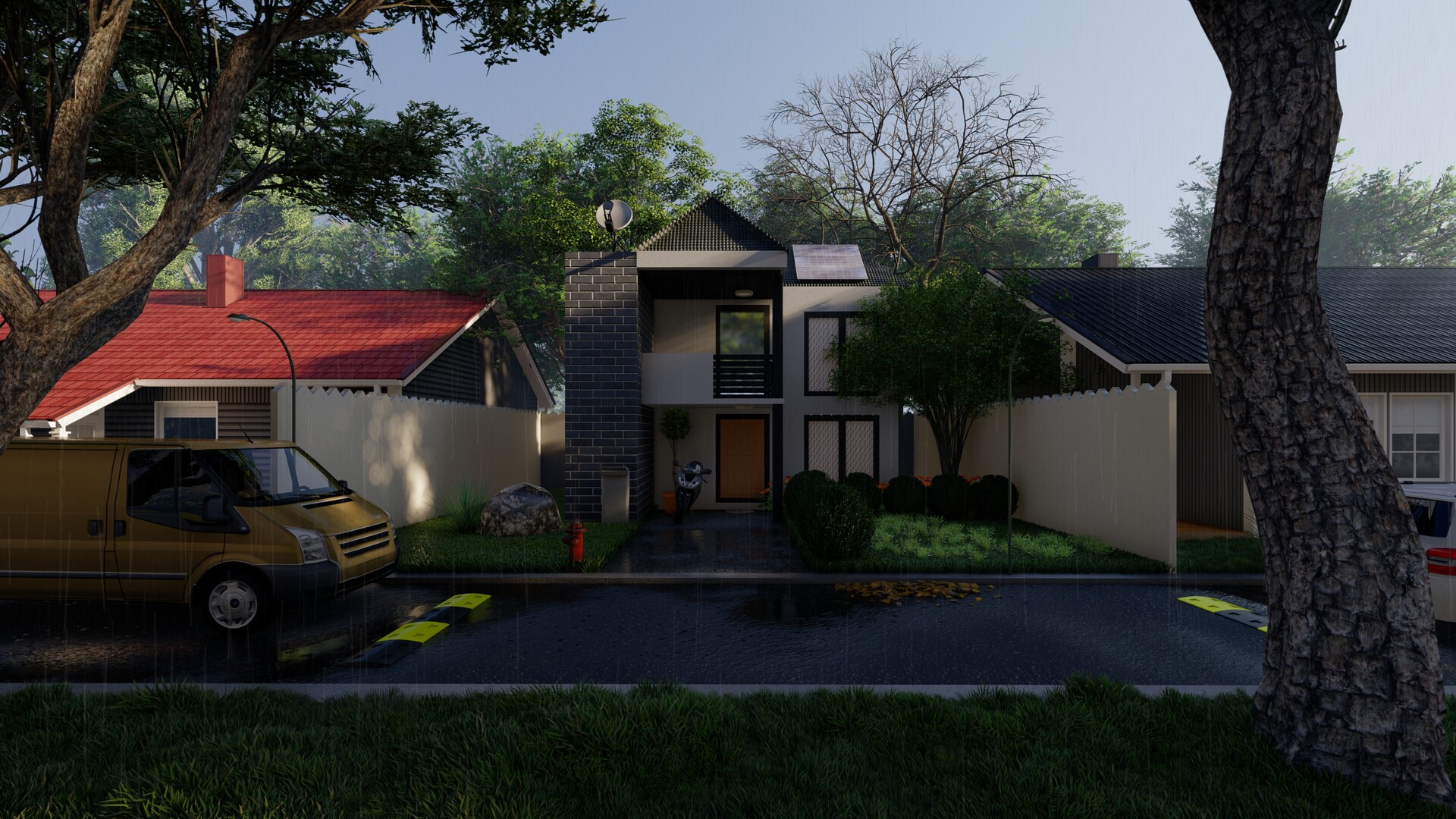 ArtStation - Two Story House 3d Design