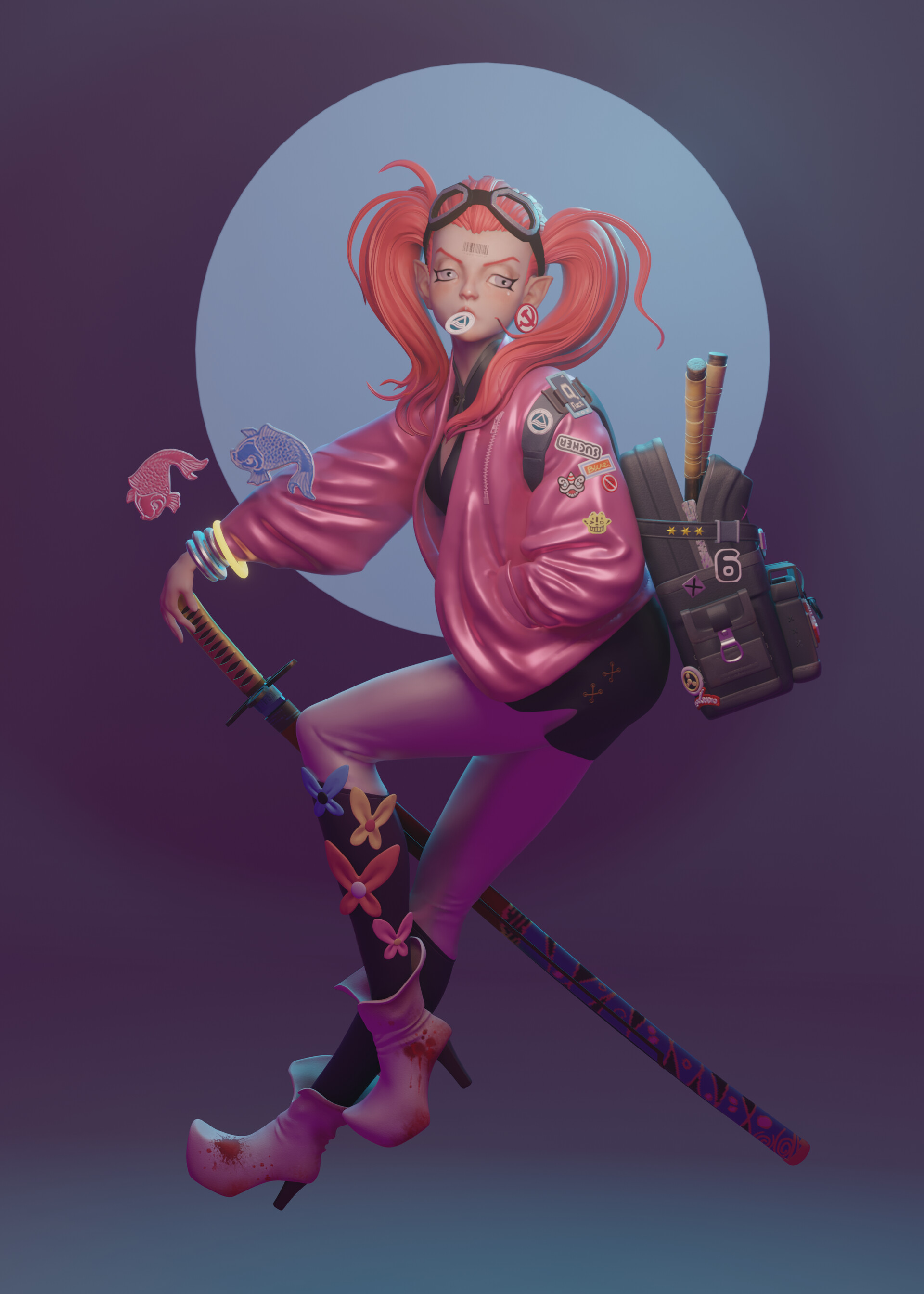ArtStation - Pink killer Greis