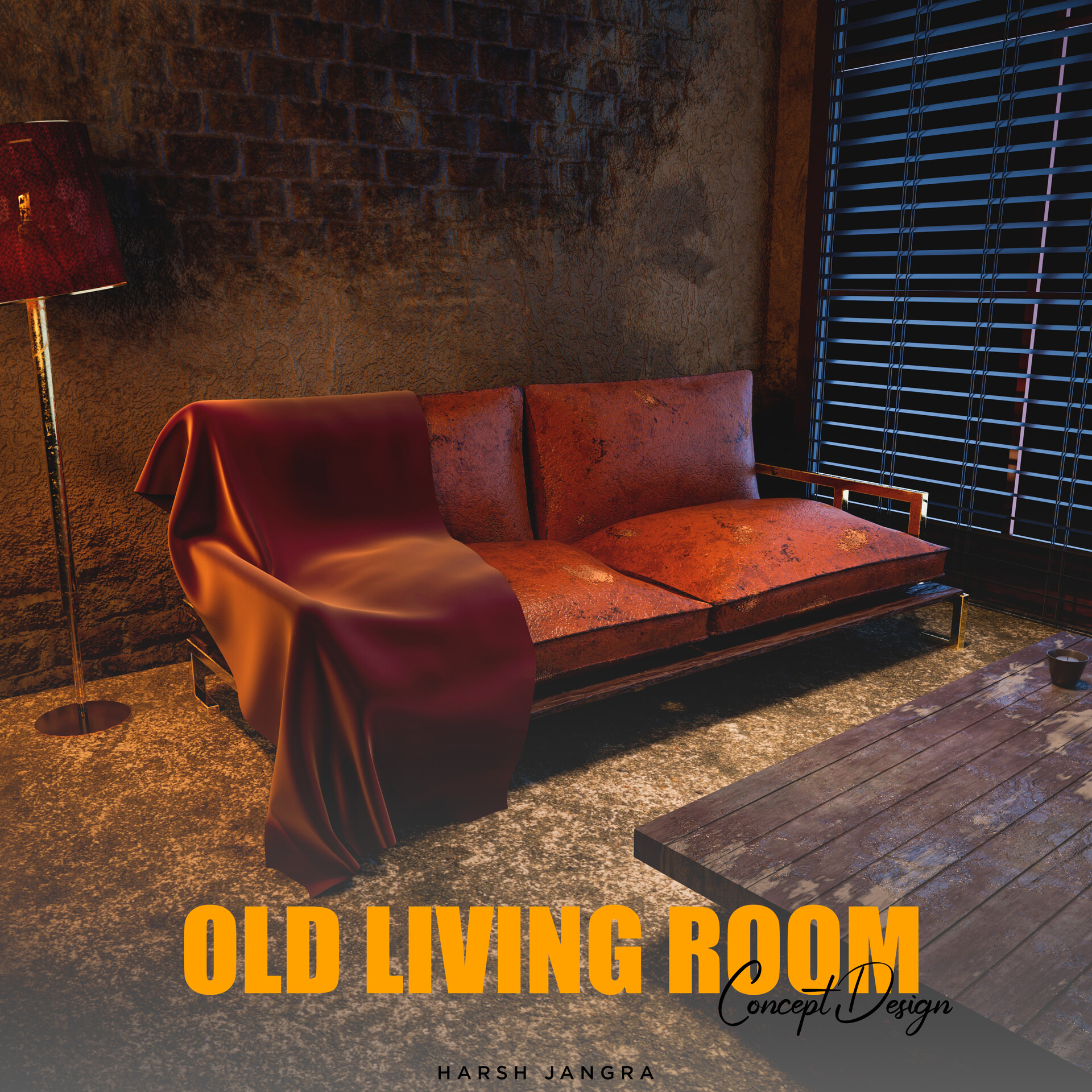 ArtStation - Old Living Room Concept Interior Design