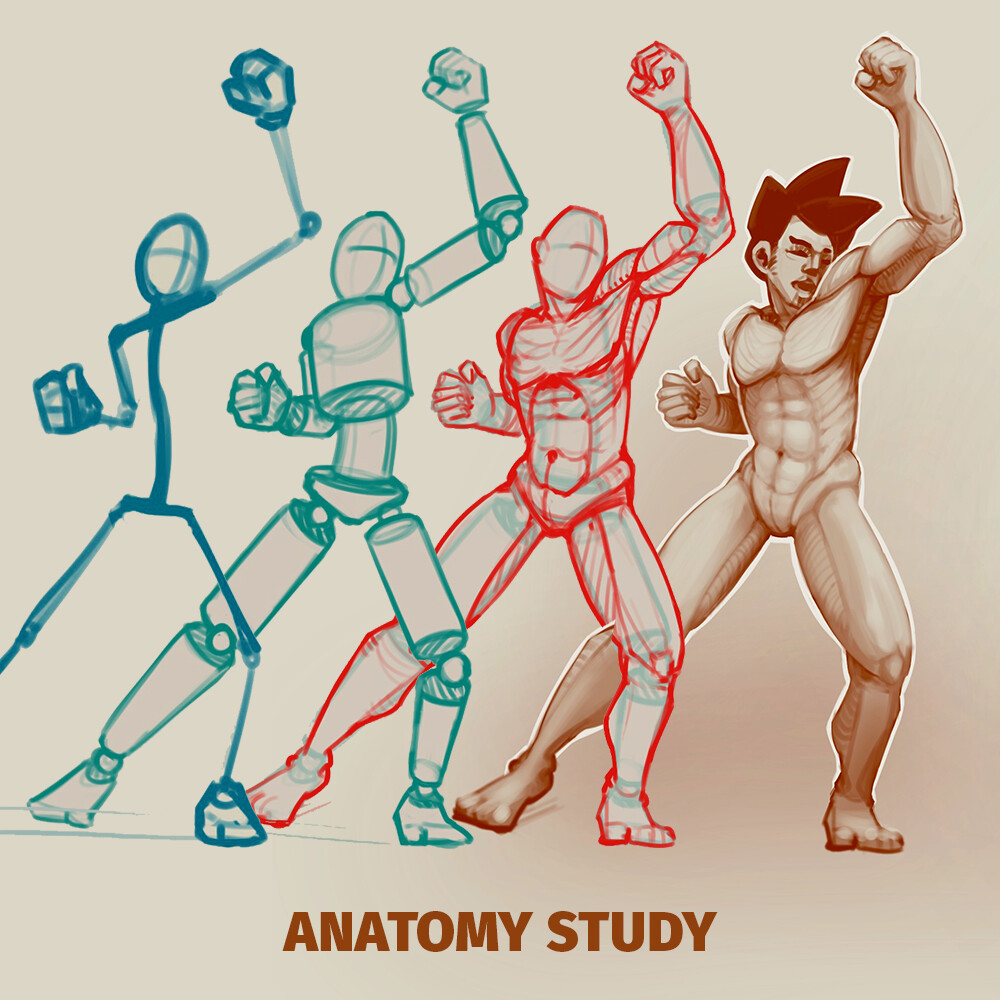 ArtStation - Human anatomy and movement study 2022