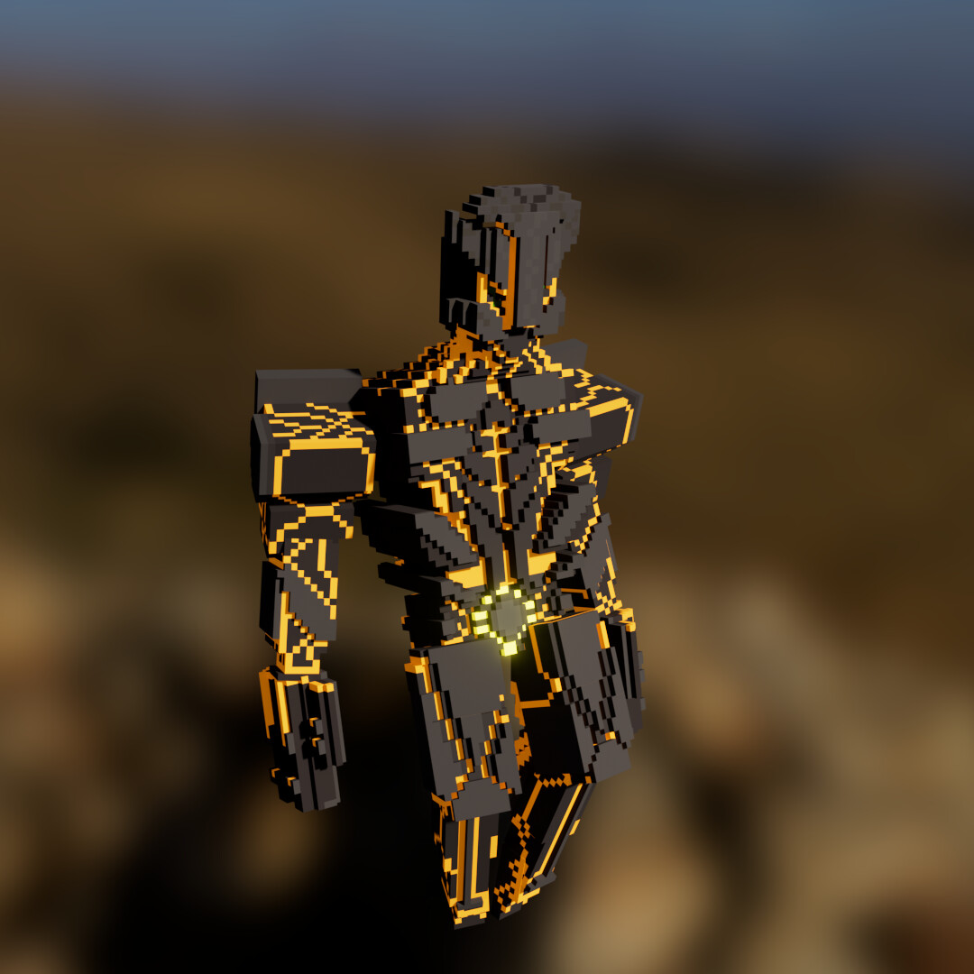 ArtStation - Male oni from Staratlas, created using Voxedit