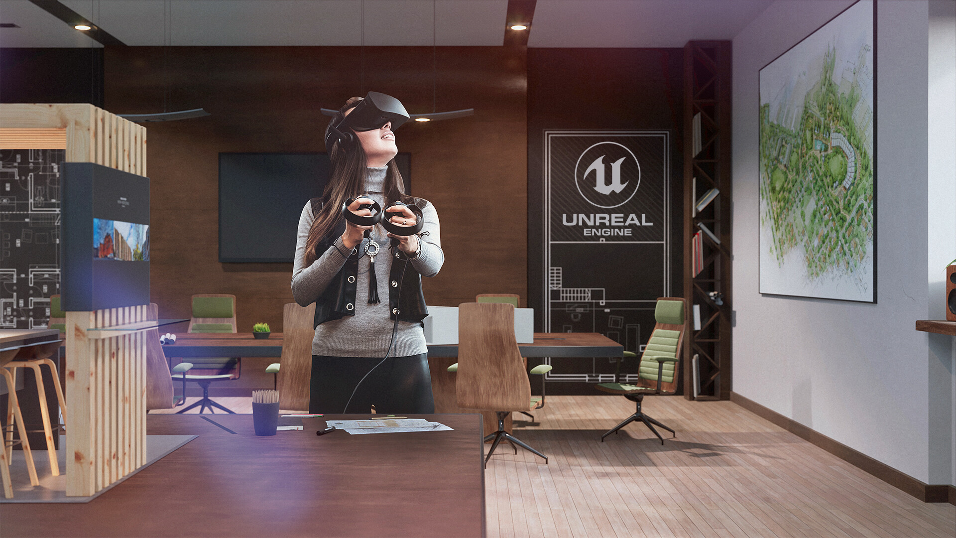 ArtStation - Architect's Office, VR Project. Part 2 / UNREAL ENGINE 4.26