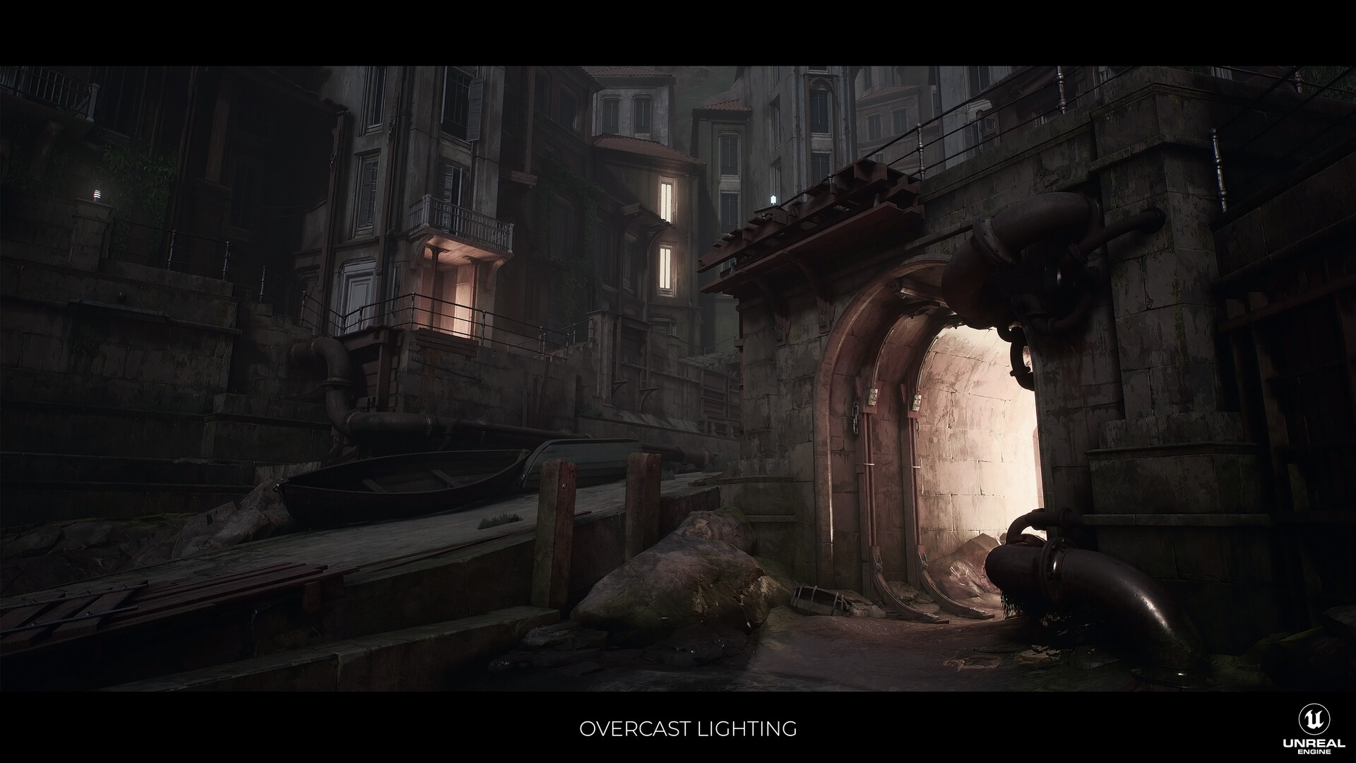 ArtStation - Seaside Town - Overcast Relighting