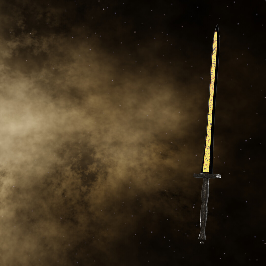 ArtStation - 3D Radiant Black sword