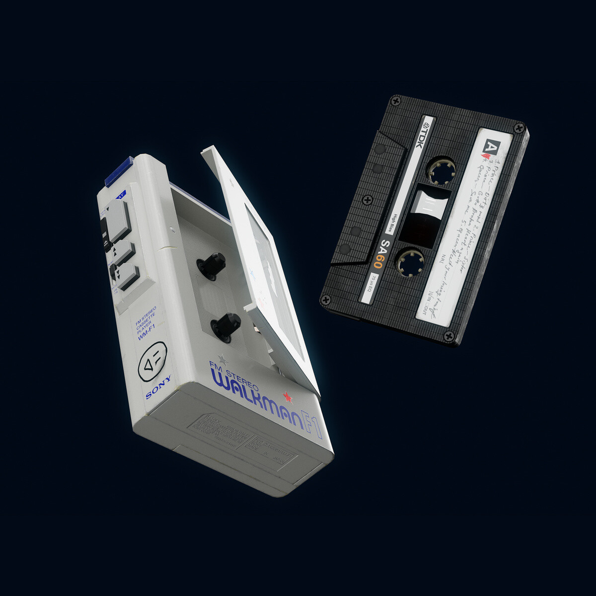 ArtStation - Sony Walkman WM-F1 and TDK SA60 Game-ready models
