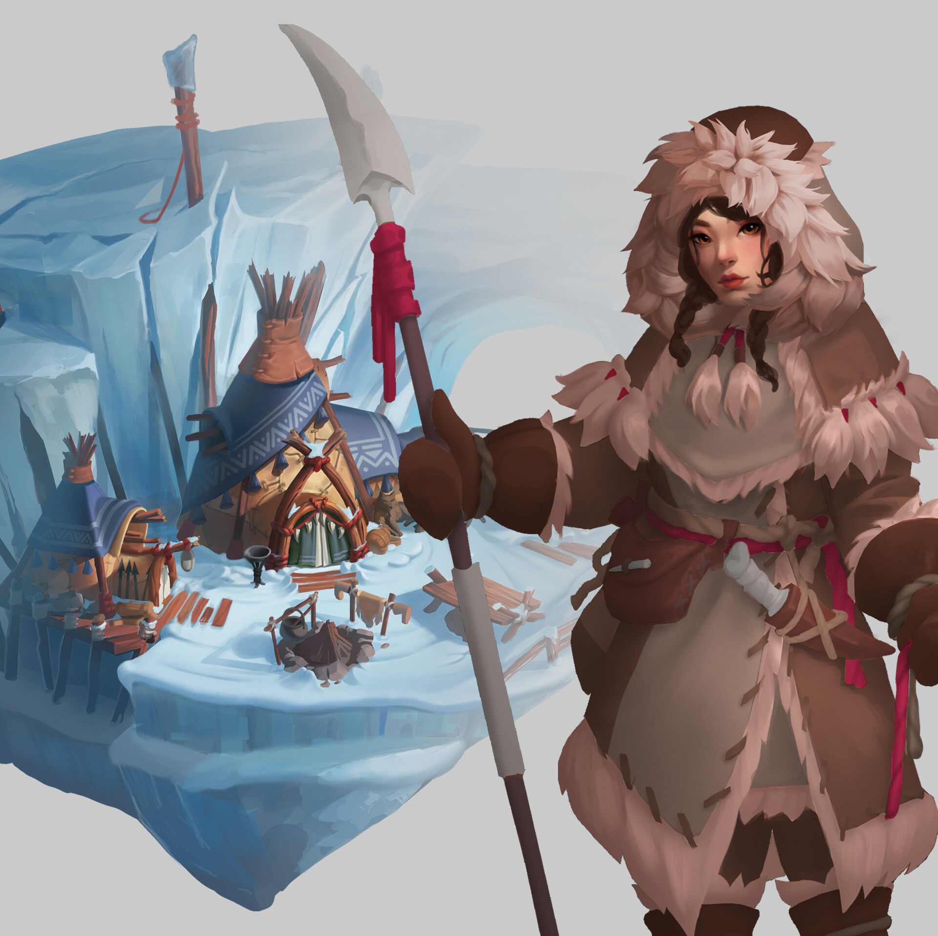ArtStation - diorama&character eskimos