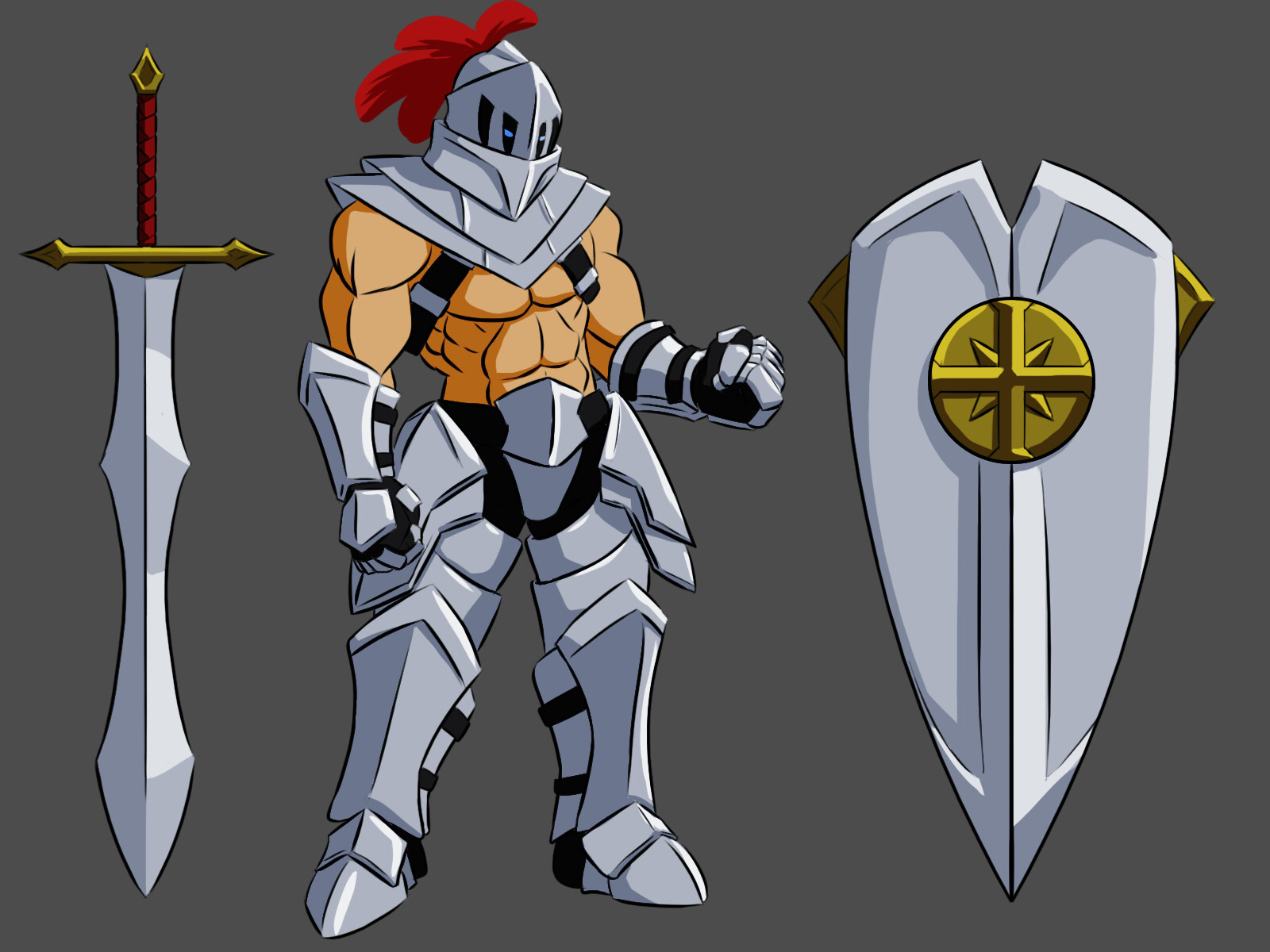 ArtStation - Motercycle knight standing sheet