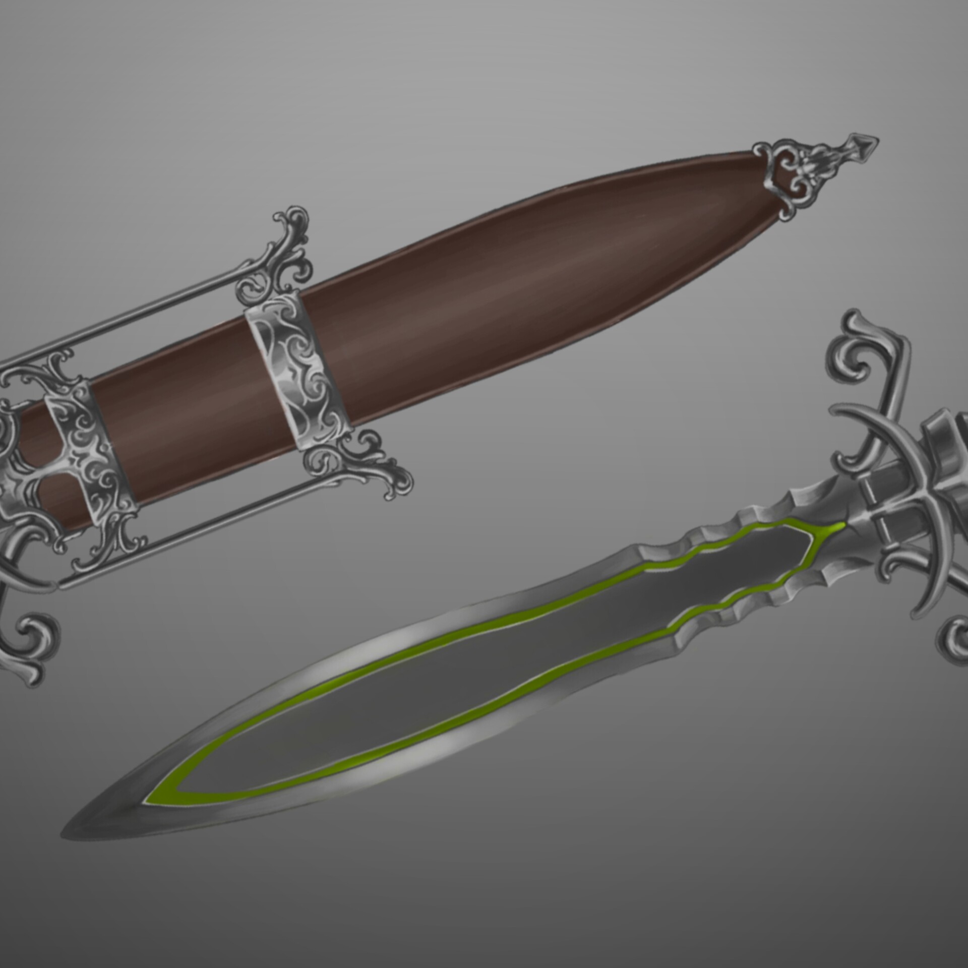 ArtStation - Dagger With Poison Mechanism