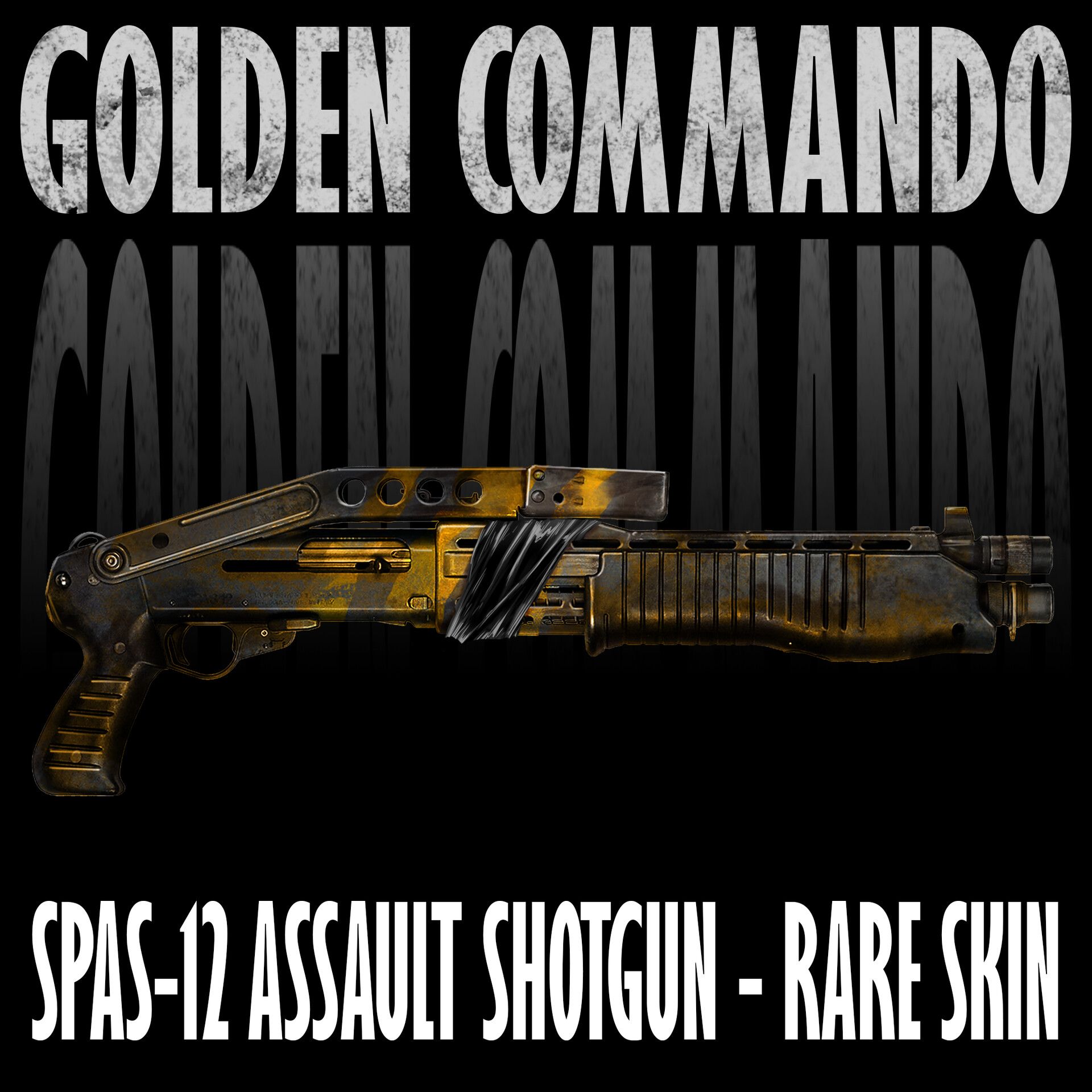 ArtStation - Golden Commando Weapon Skin